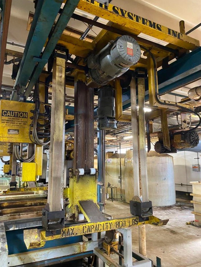 Used Plating Line - Mabco Systems 14 Station Automatic Barrel Line ...