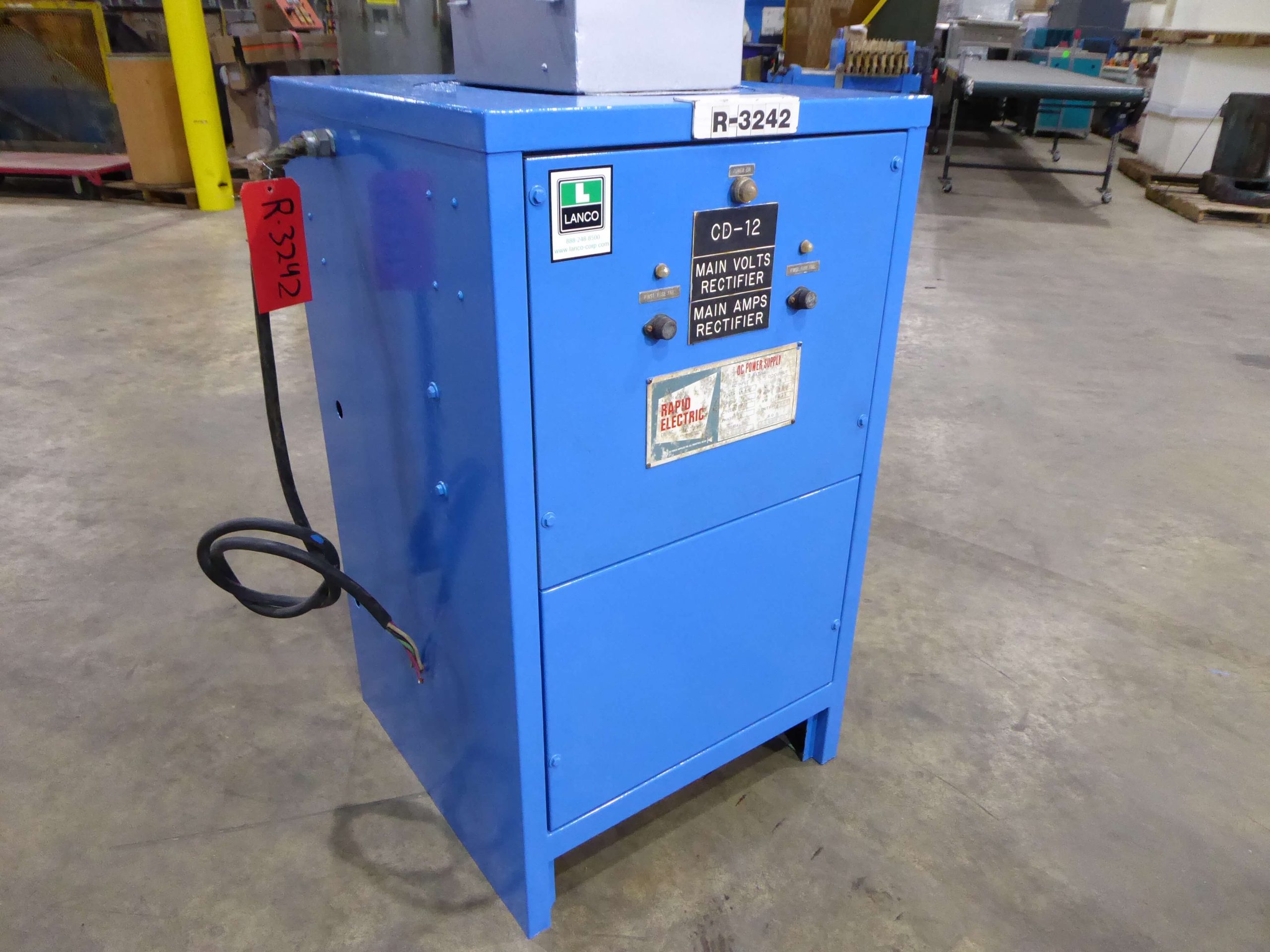 500 Amp Rapid 9 Volt Rectifier R3242 - Lanco Corporation | Used ...