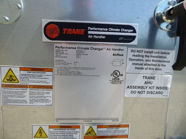 Trane Performance Climate Changer Air Handler M3928 - Lanco Corporation ...