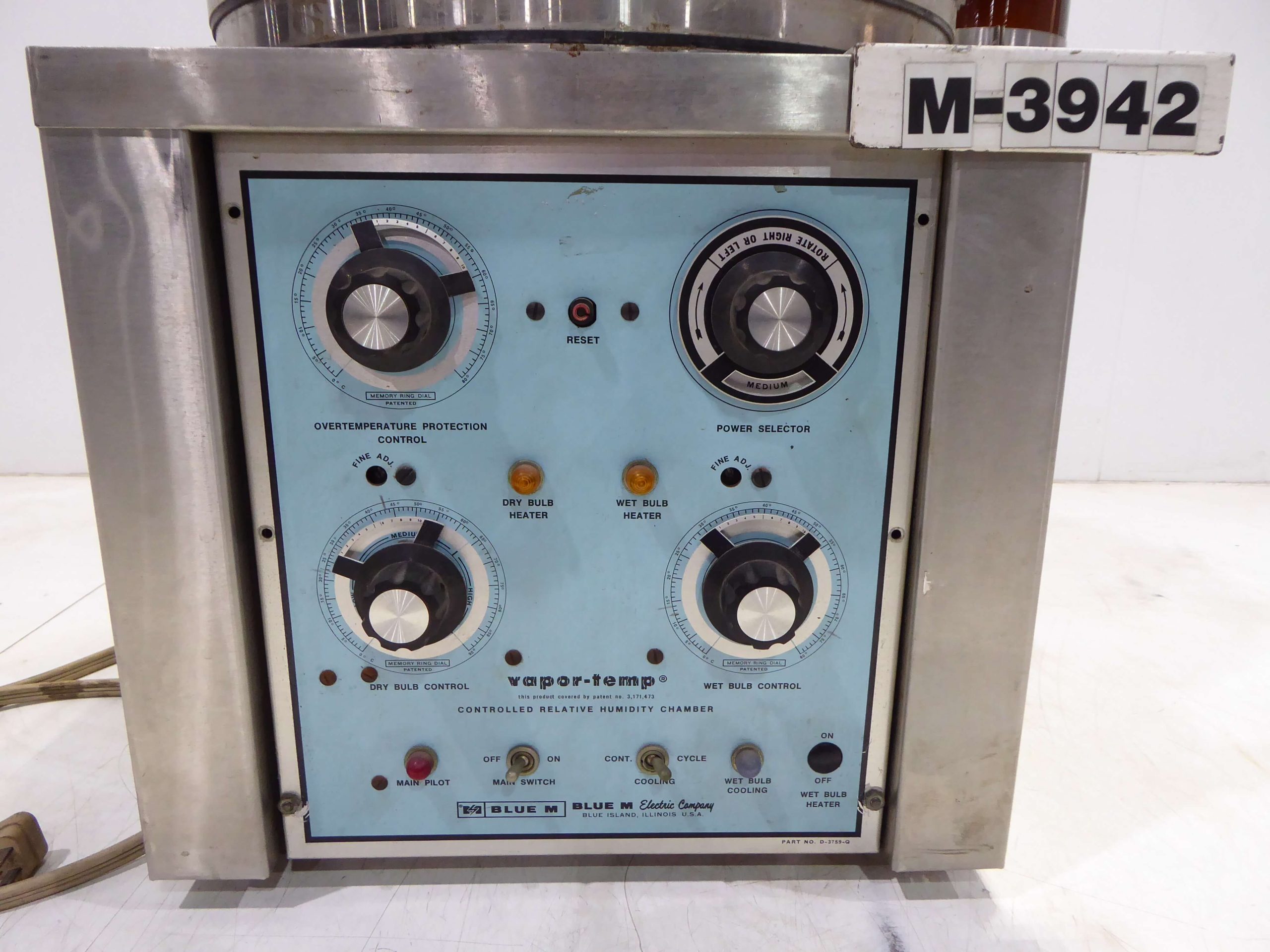Blue M Model VP-100AT-1 Controlled Relative Humidity Chamber M3942 ...