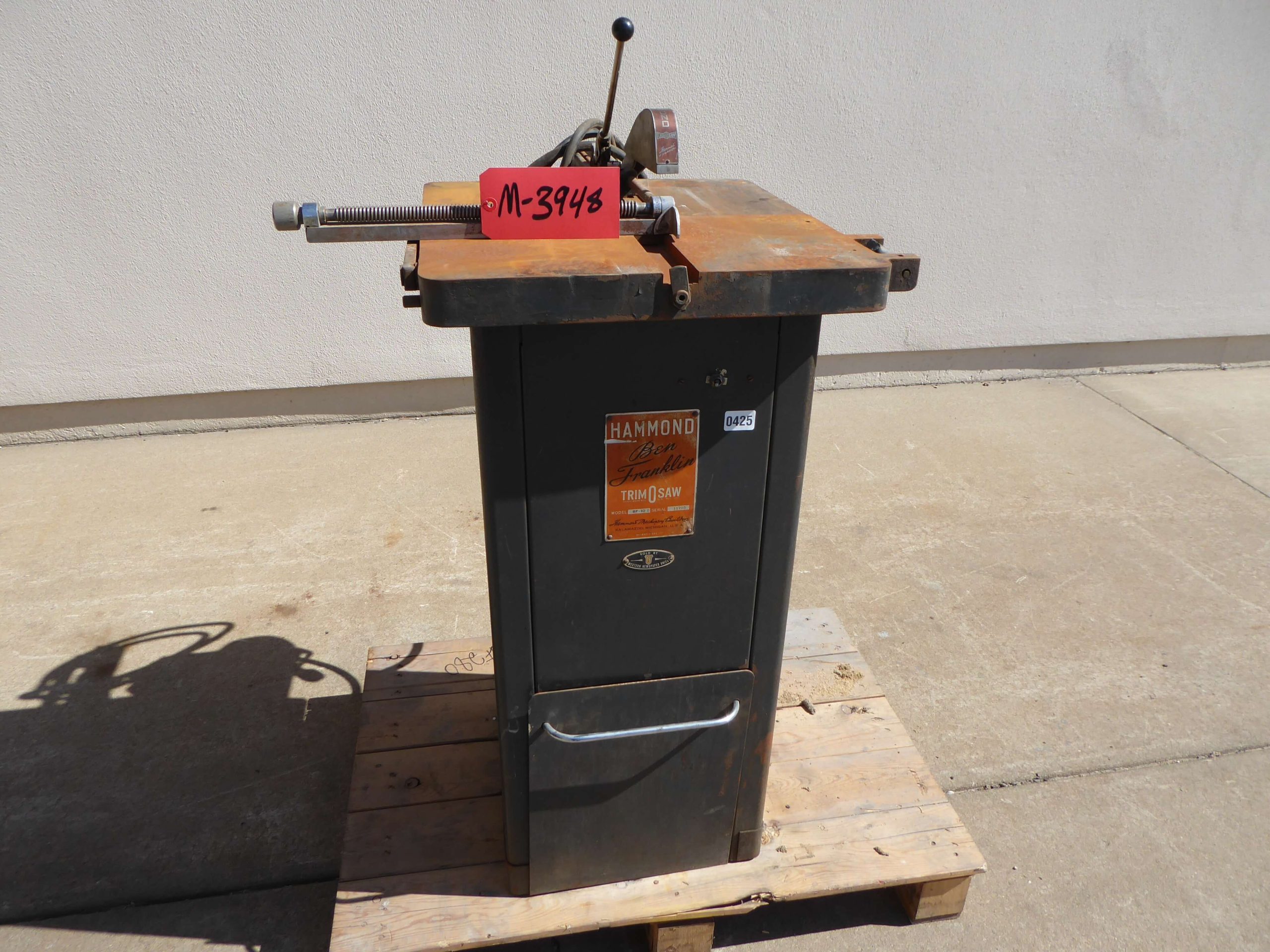 Hammond Ben Franklin Trim O Table Saw M3948 - Lanco Corporation | Used ...