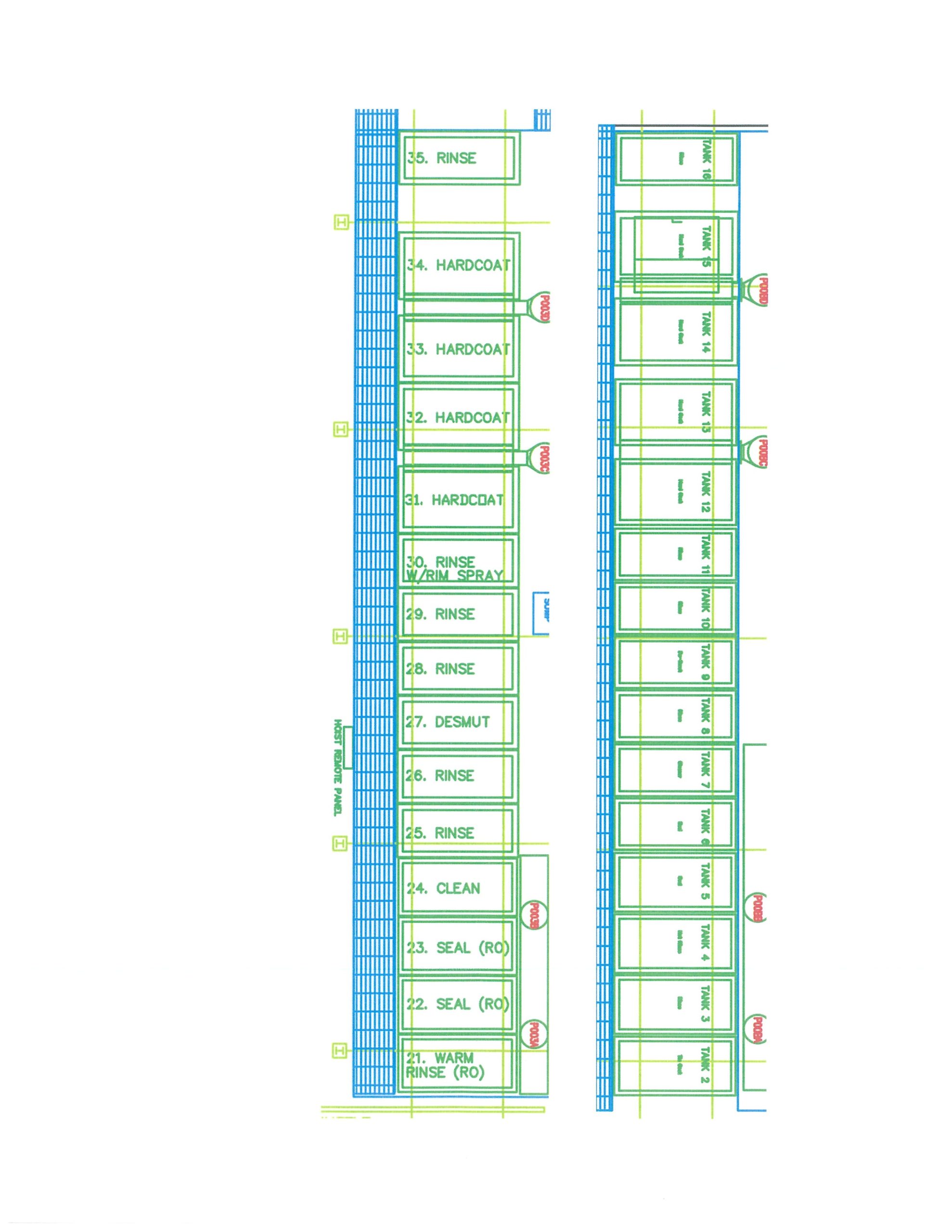Walgren 16 Station Automatic Hoist Rack Anodize Plating Line PL2195 ...