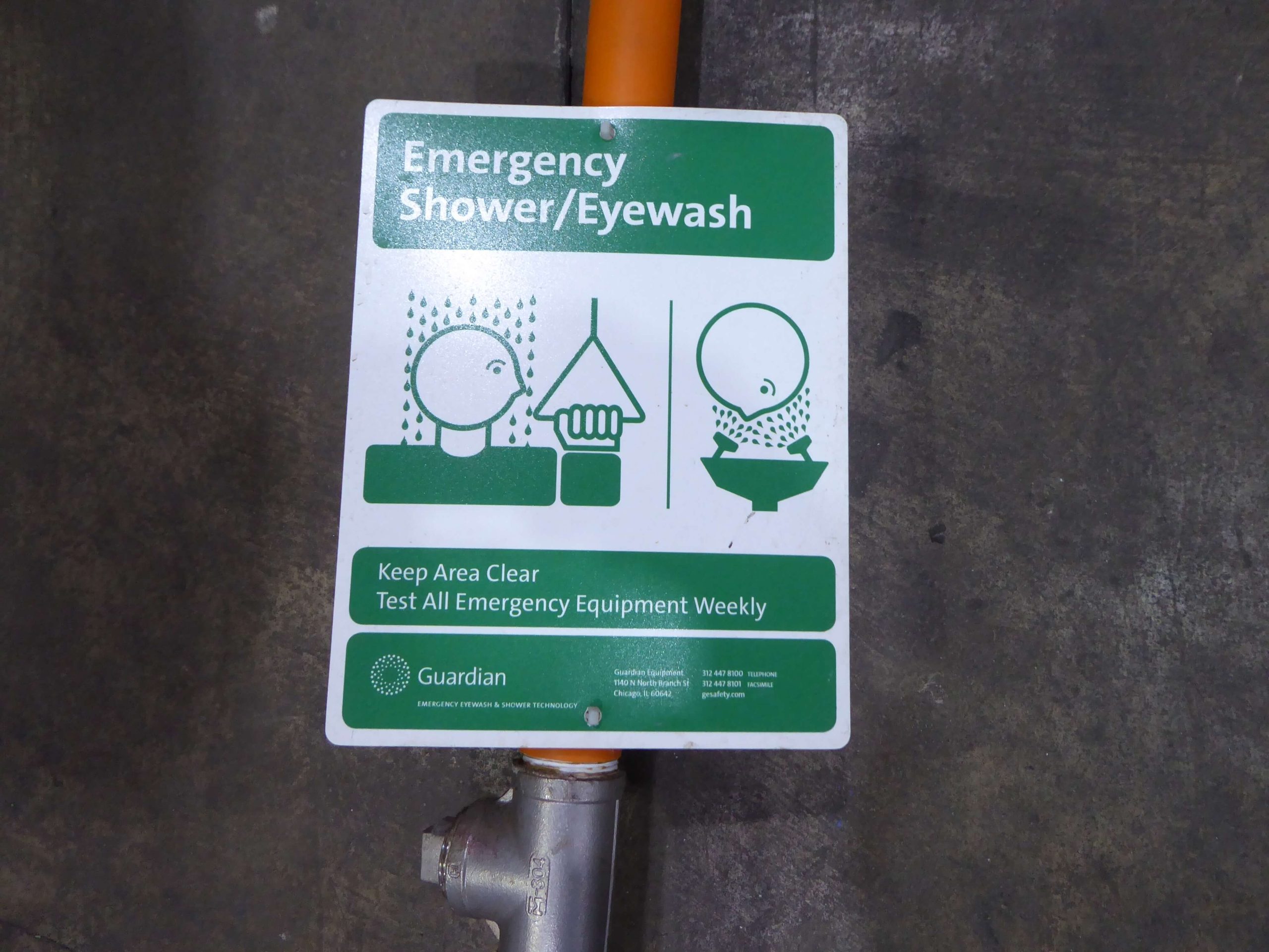 Guardian 304 Stainless Steel Shower/Eye Wash Station SE2067 | Ronatec