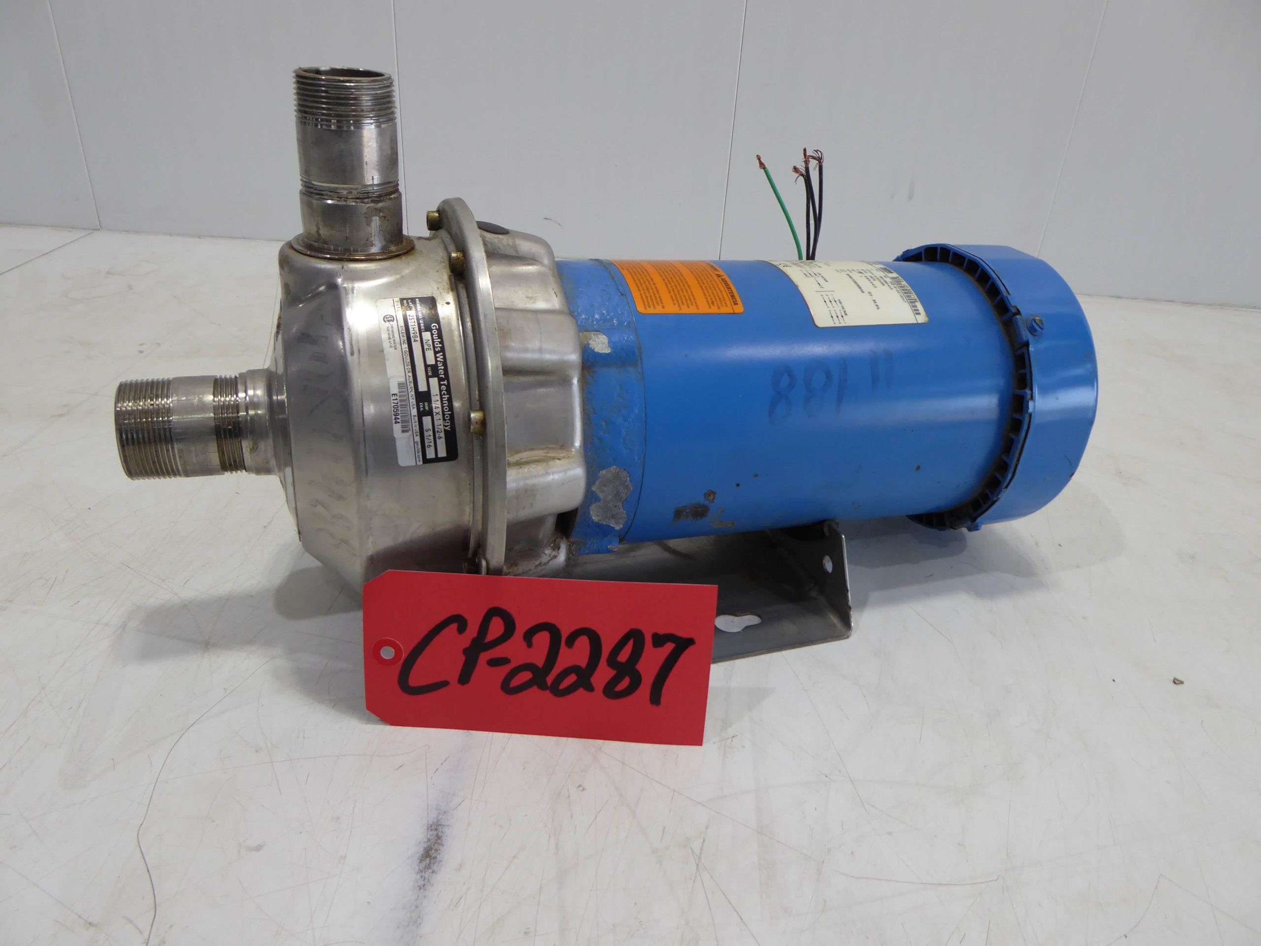 Goulds 3 HP 1.50" Inlet 1.25" Outlet Centrifugal Pump CP2287
