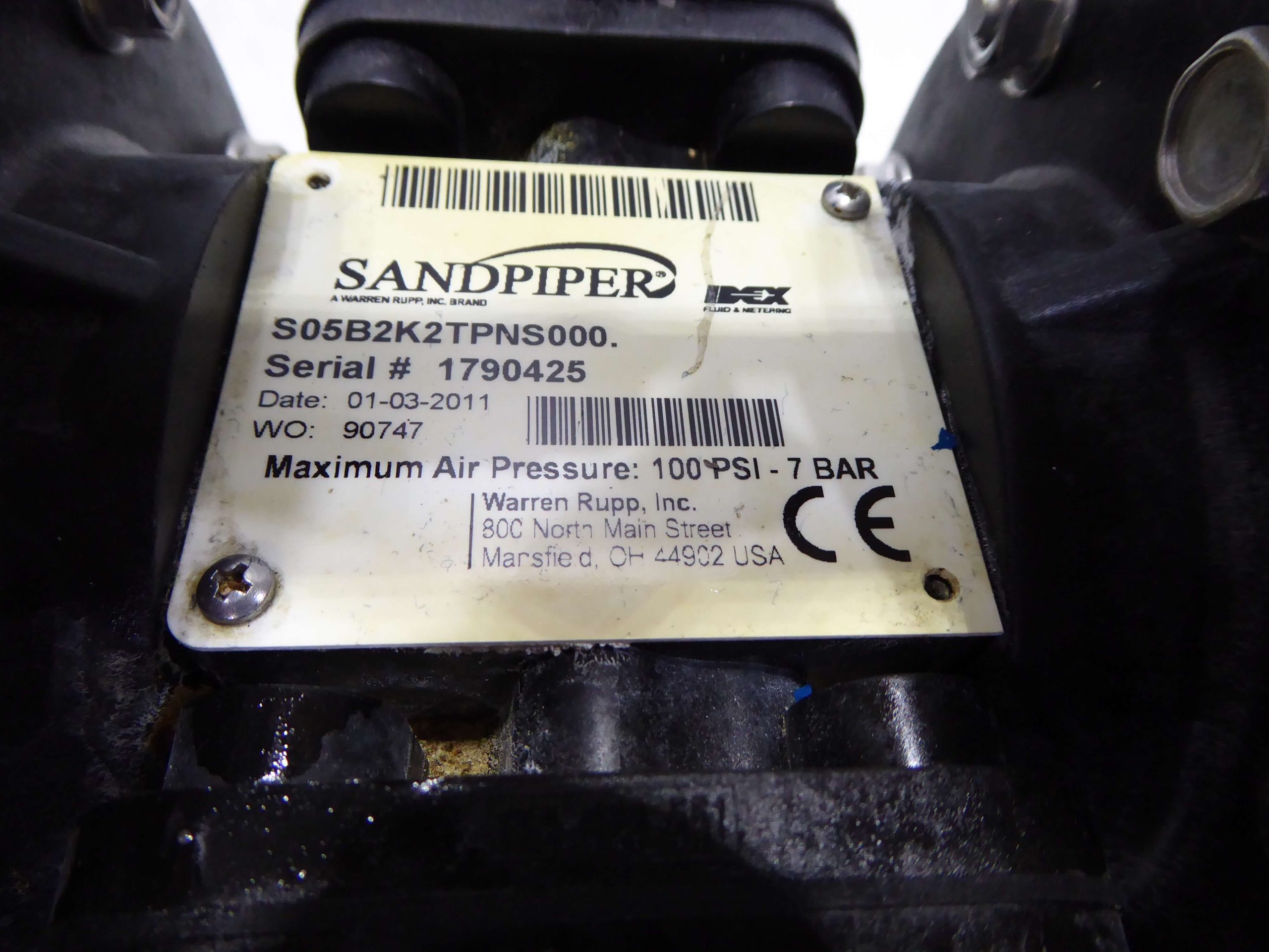Sandpiper Poly .50" Inlet .50" Outlet Diaphragm Pump DP3039 - Lanco ...