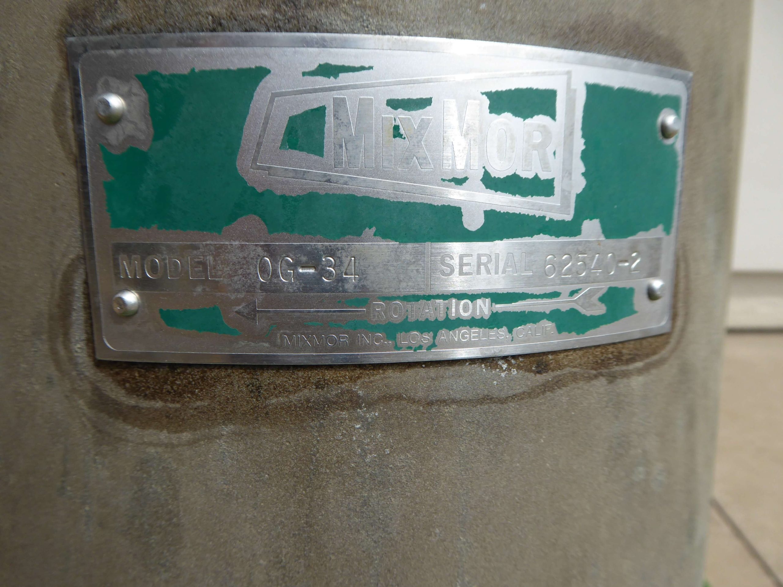 Mix Mor .75 HP Mixer MX2777 - Lanco Corporation | Used Industrial Equipment