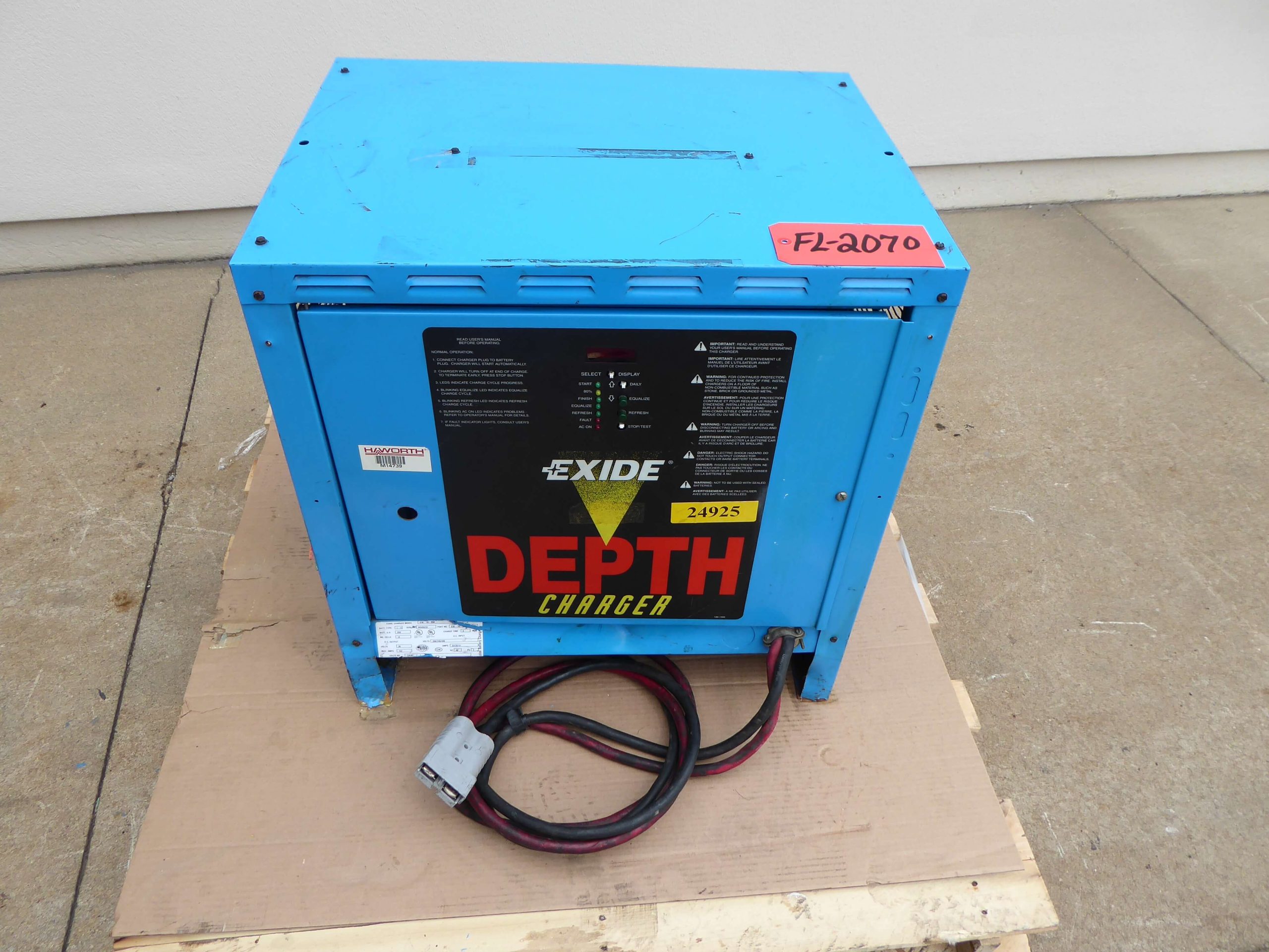 Exide 36 Volt 950 Amp Hour Forklift Battery Charger FL2070