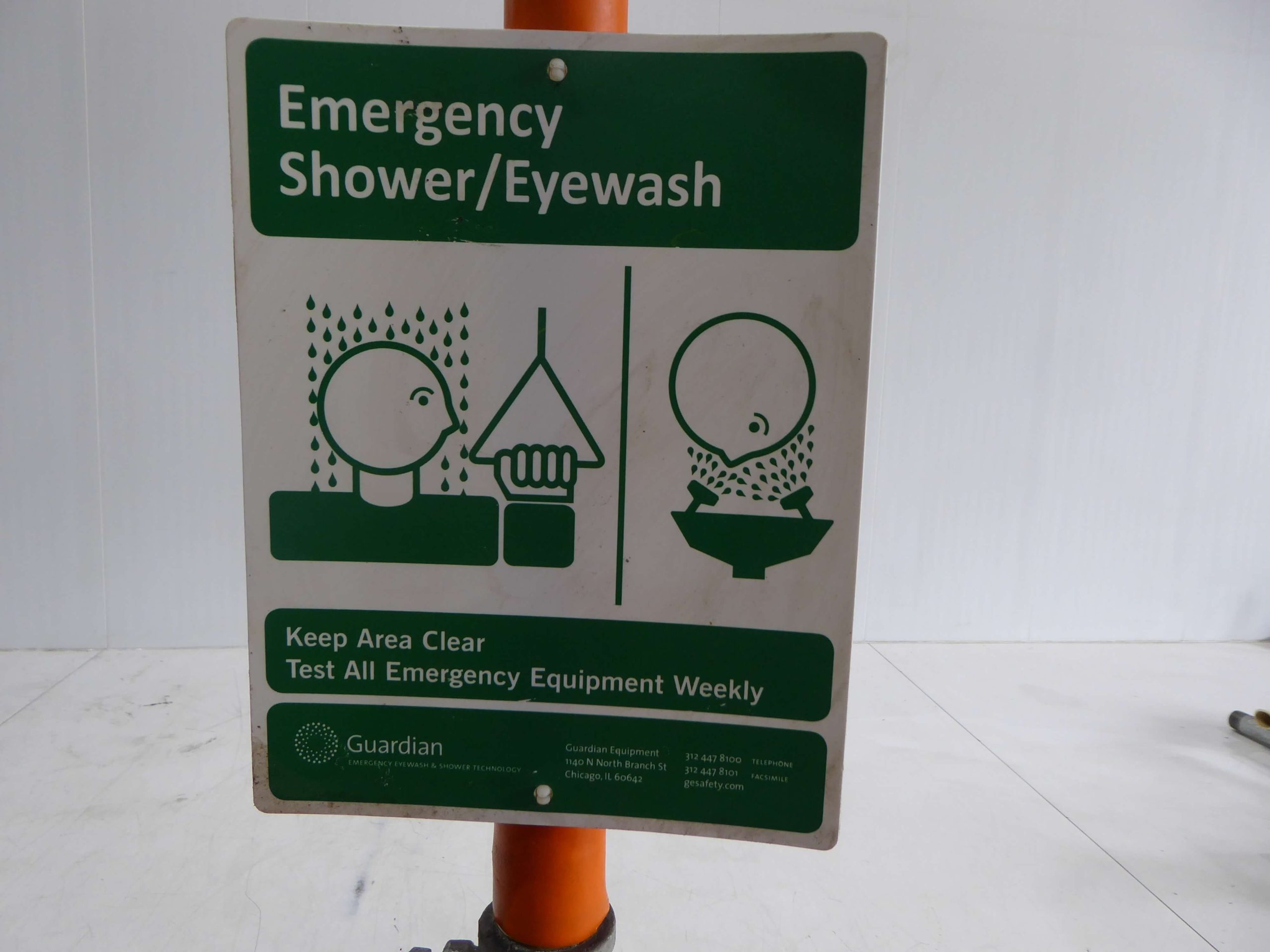 Guardian Steel and Plastic Emergency Shower/Eye Wash Station SE2075 ...