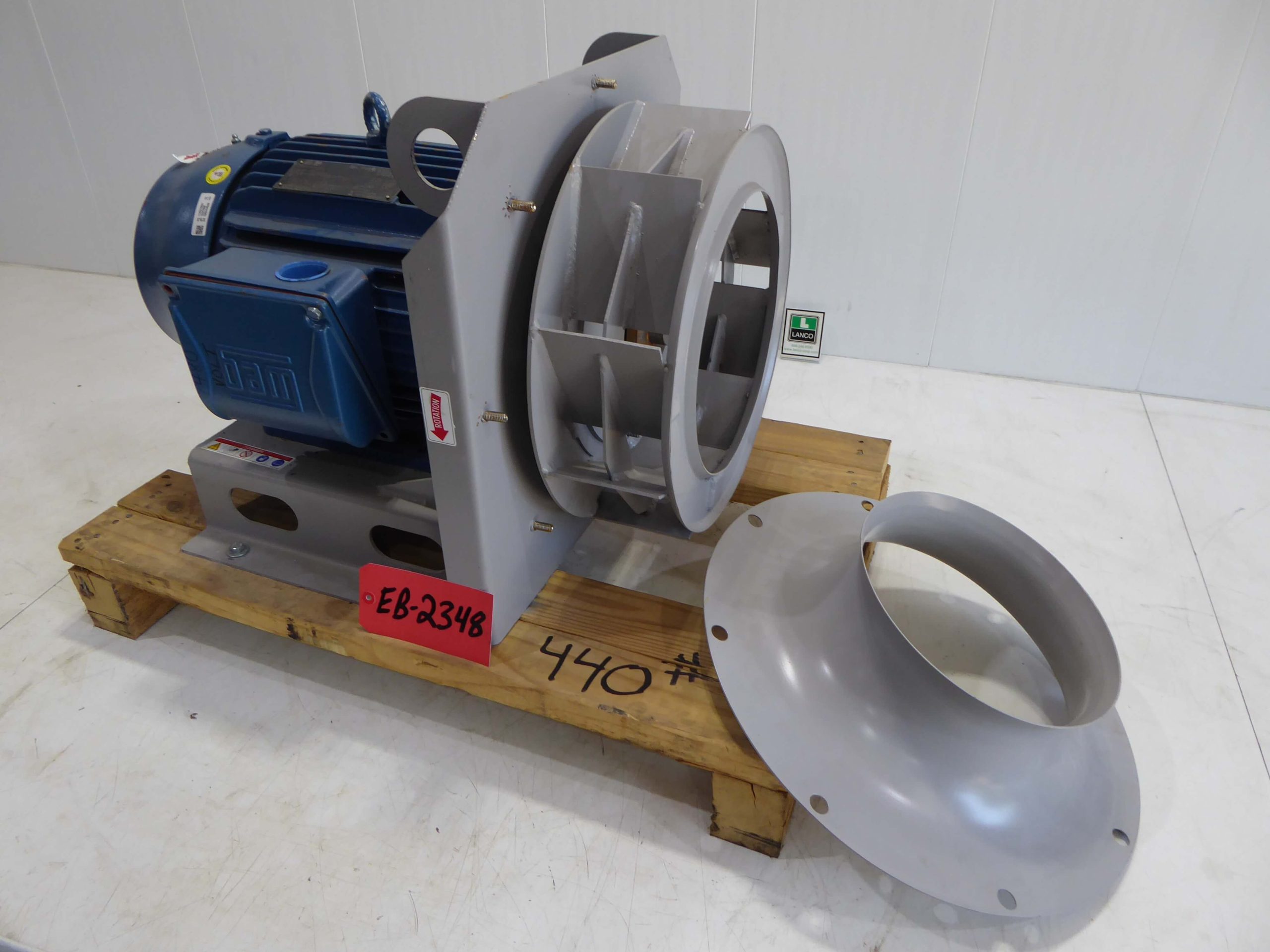 Cincinnati Fan 15 HP Steel Airfoil Plenum Fan EB2348