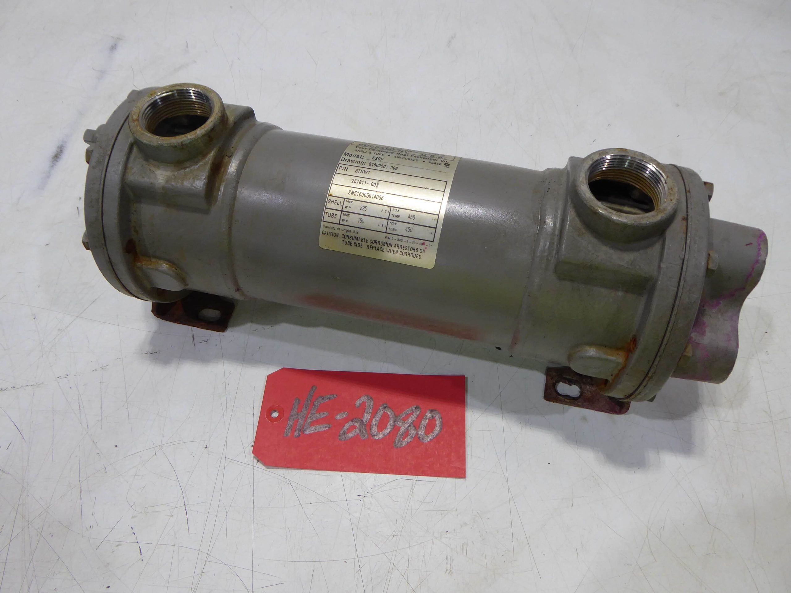 Standard Xchange Shell & Tube Heat Exchanger HE2080