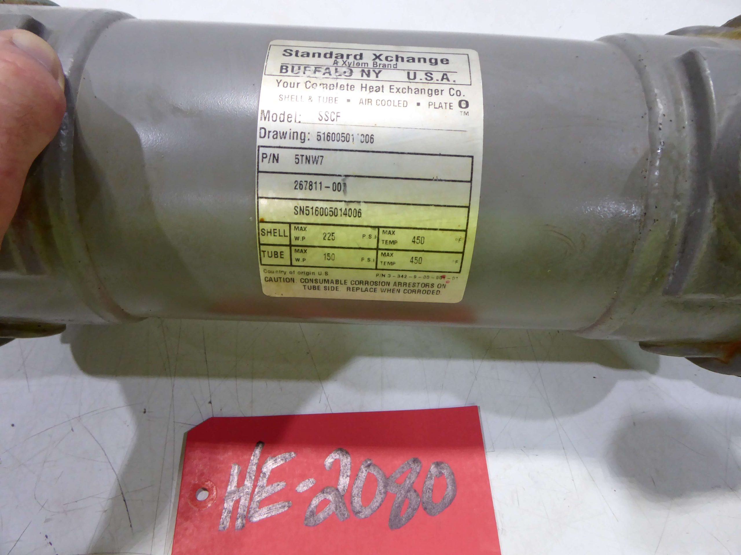 Standard Xchange Shell & Tube Heat Exchanger HE2080