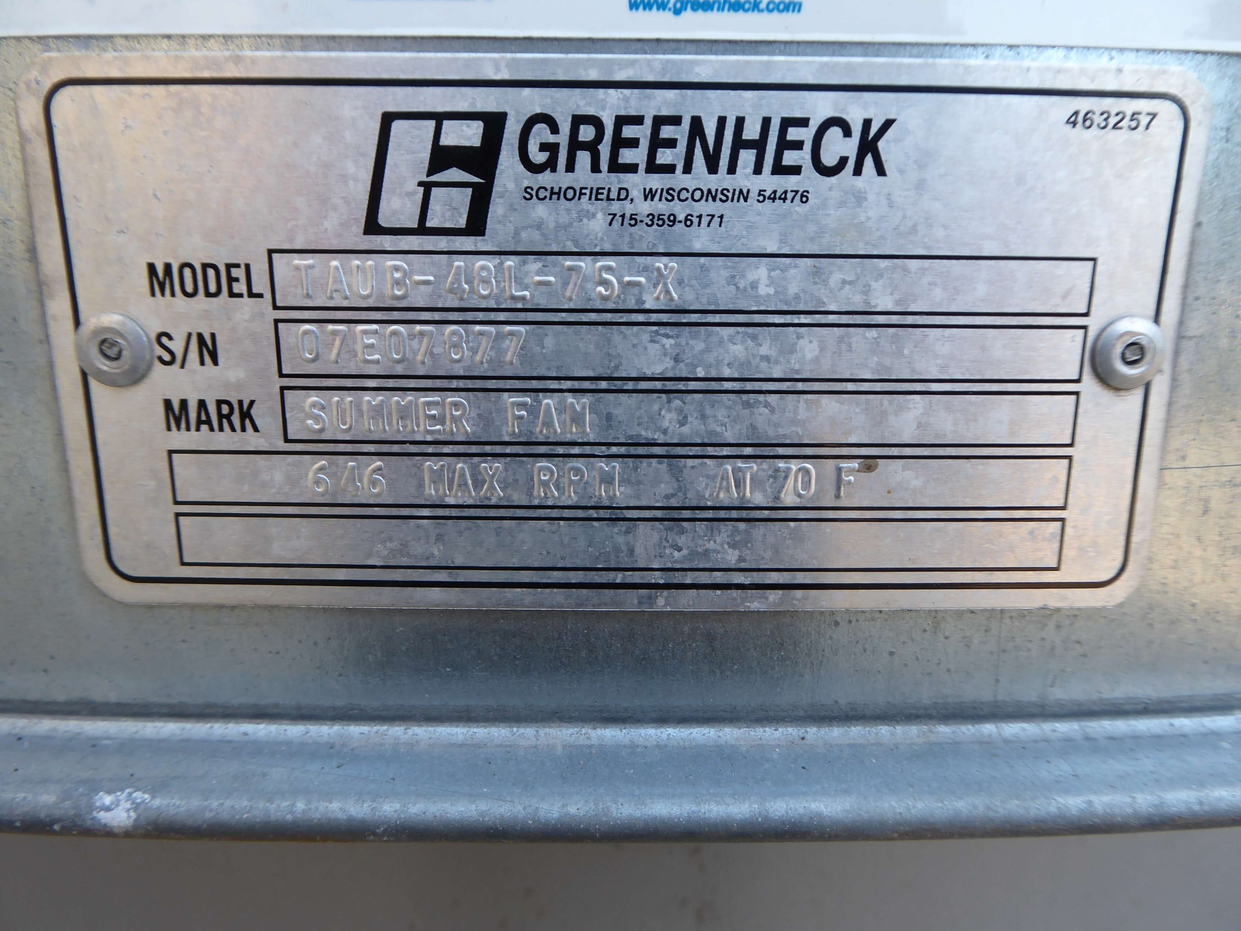 Greenheck 7.50 HP Steel Exhaust Blower EB2349