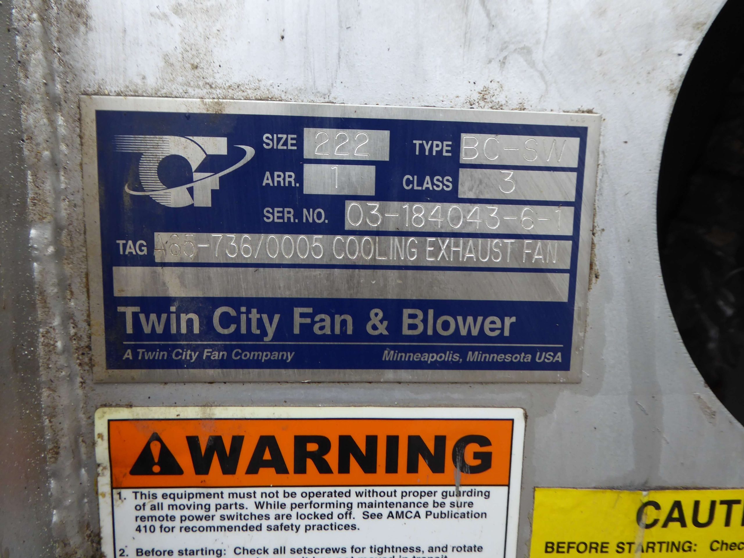 Twin City Fan & Blower 15 HP Steel Exhaust Blower EB2353