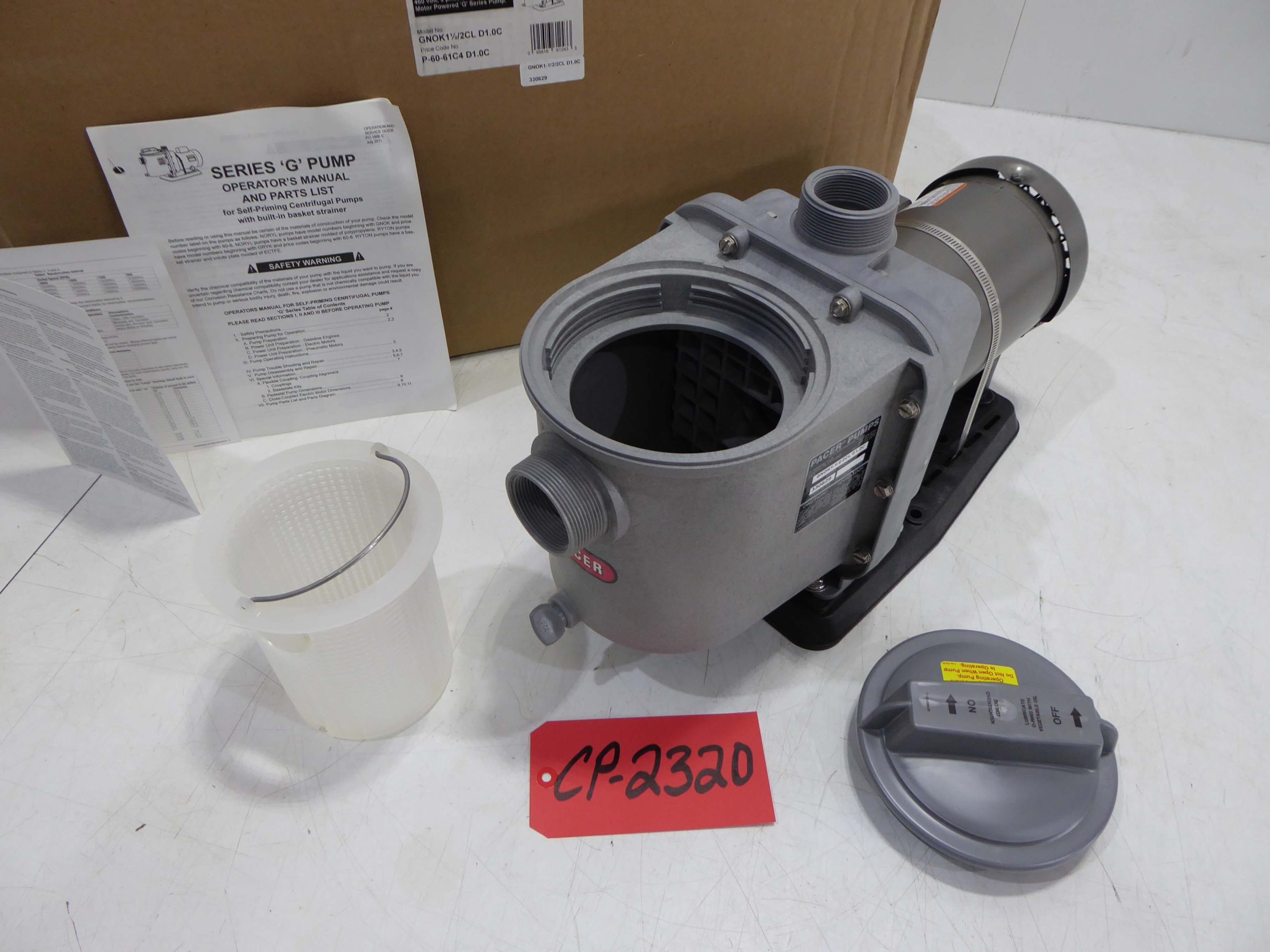 NEW Pacer 1 HP 2" Inlet 2" Outlet Centrifugal Pump CP2320
