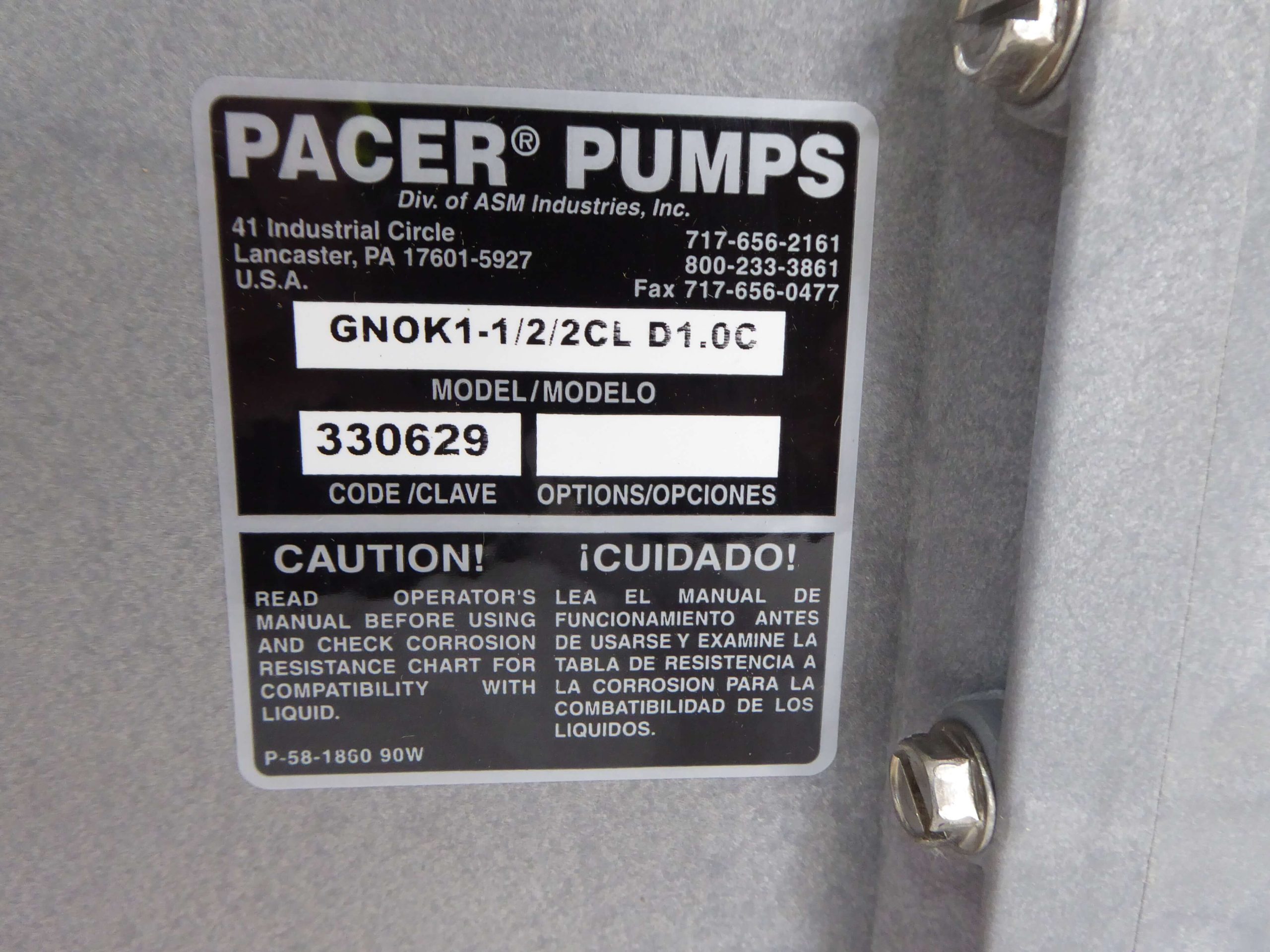 NEW Pacer 1 HP 2" Inlet 2" Outlet Centrifugal Pump CP2320