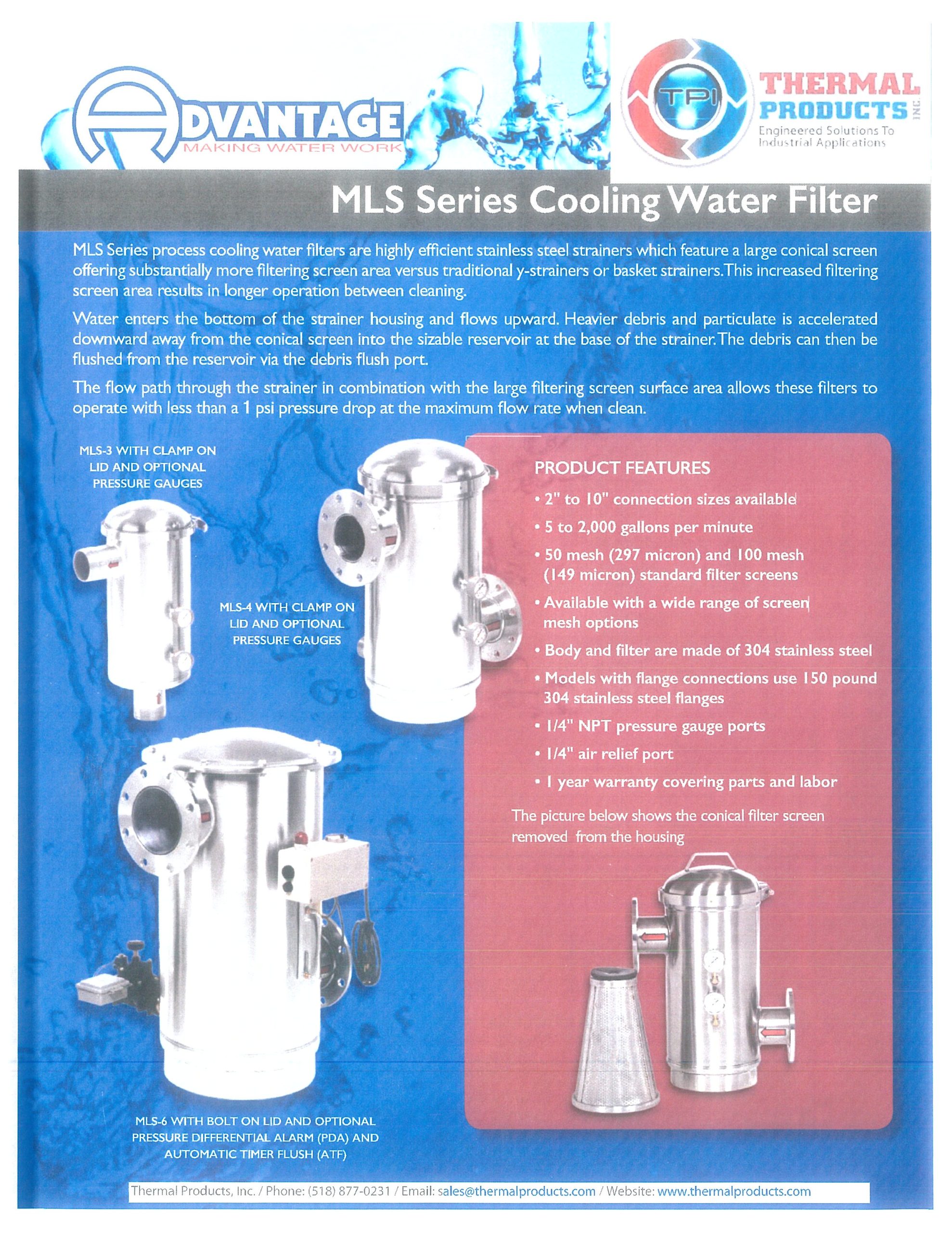 Advantage 45,000 GPH Process Cooling Water Filter F2602 - Lanco ...