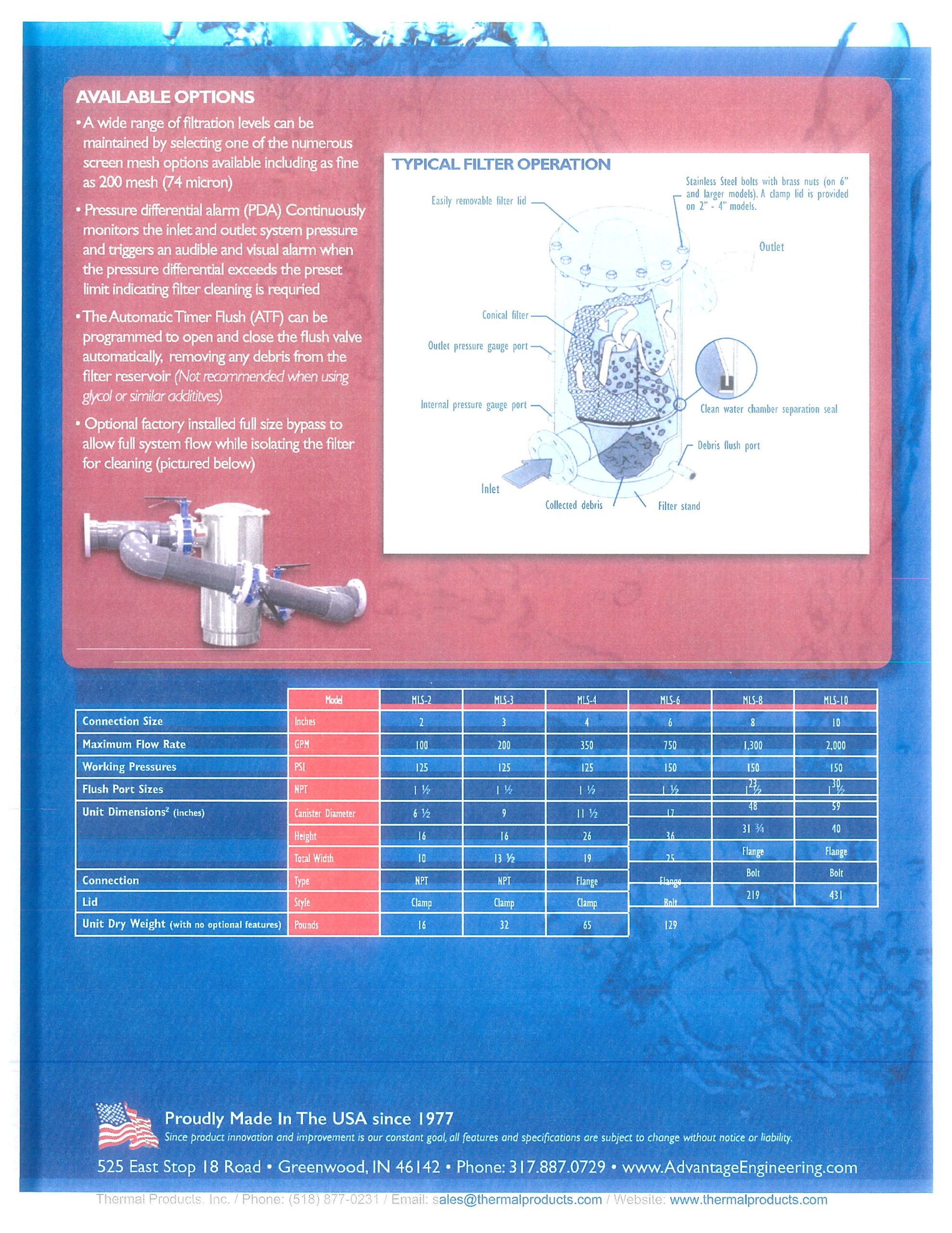 Advantage 45,000 GPH Process Cooling Water Filter F2602 - Lanco ...