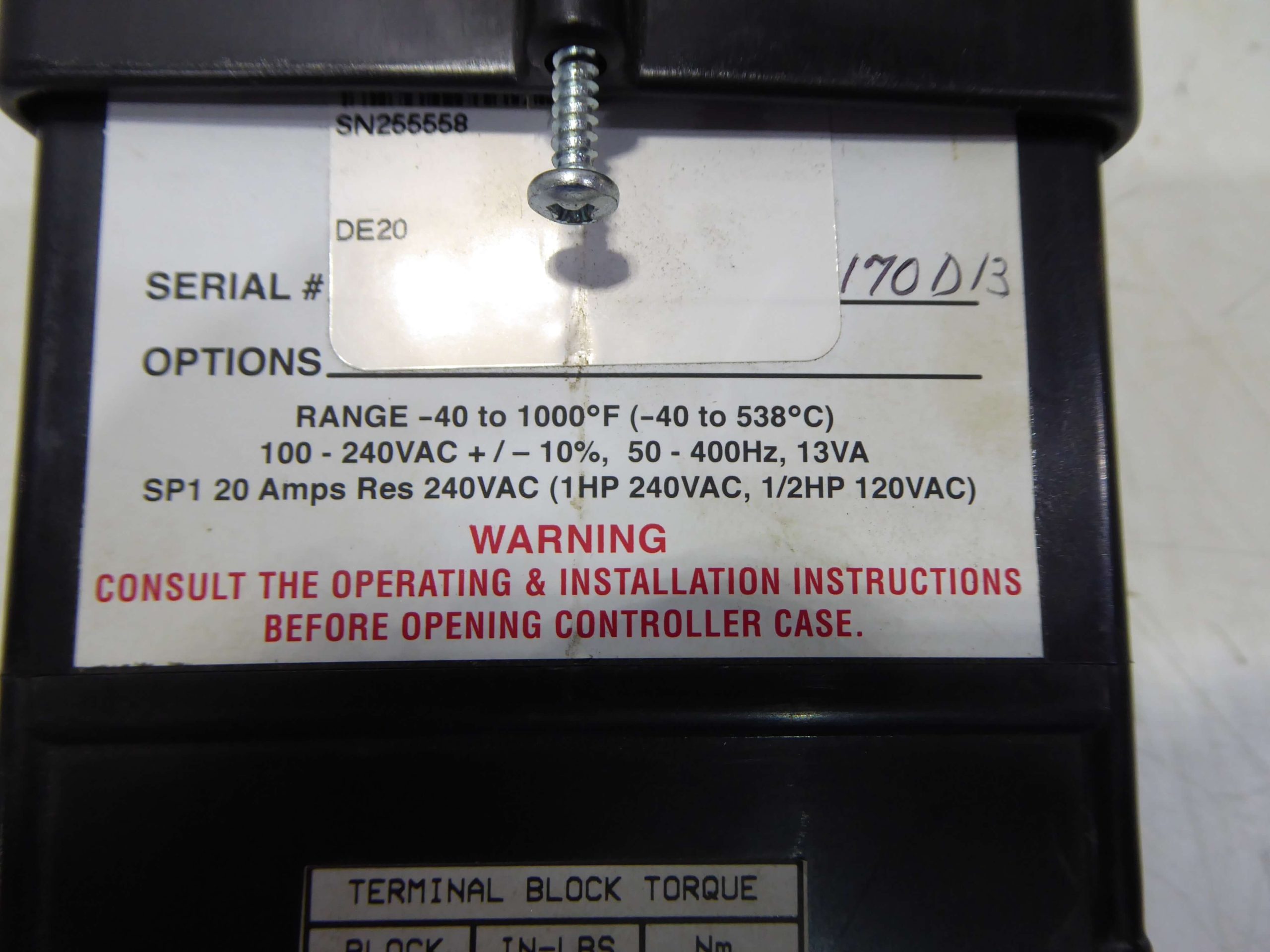 Process Technology Single Set Point Temperature Controller IH2964 - Lanco Corporation | Used ...