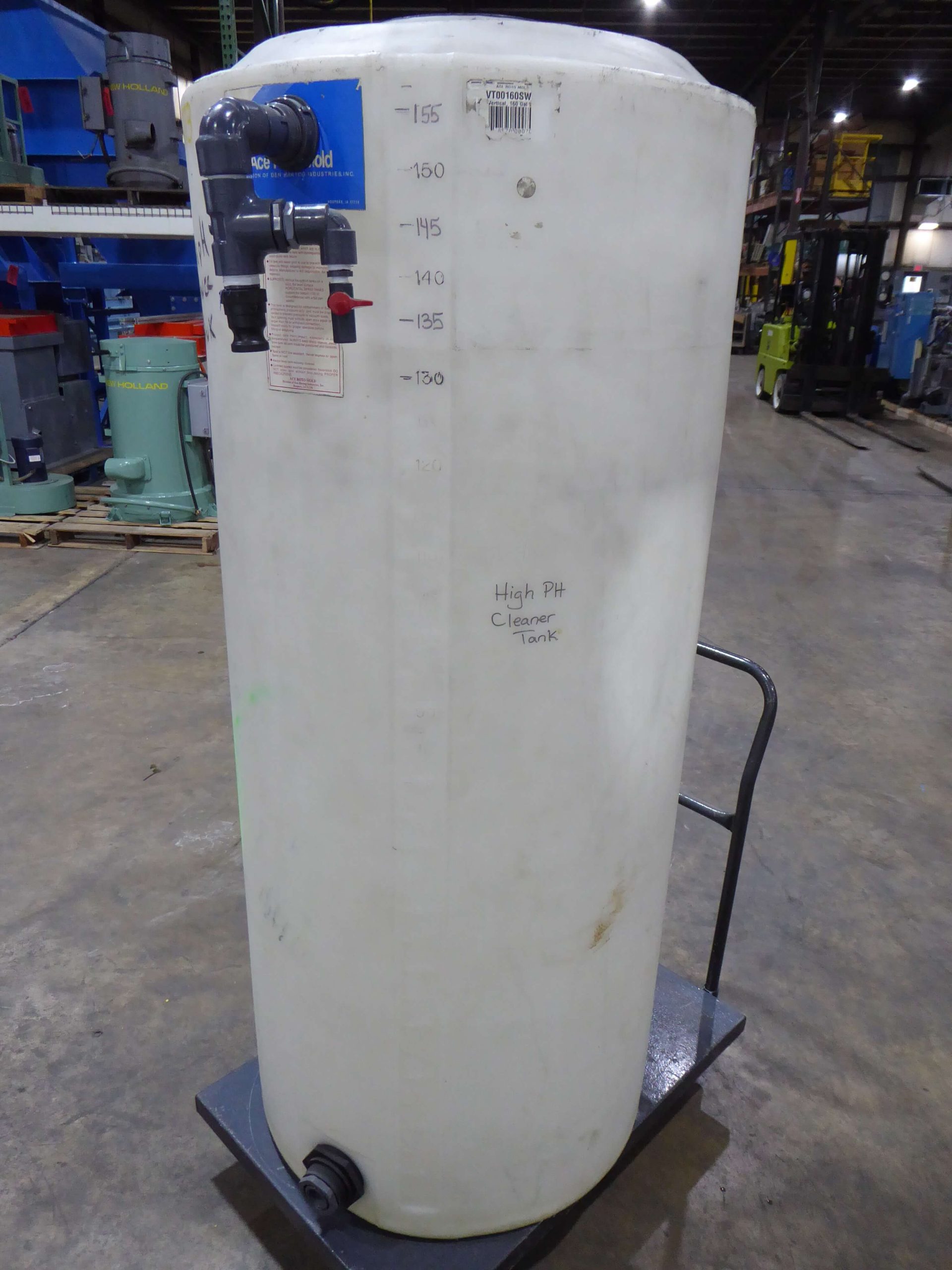 160 Gallon Poly Round Tank CT2373 - Lanco Corporation | Used Industrial ...