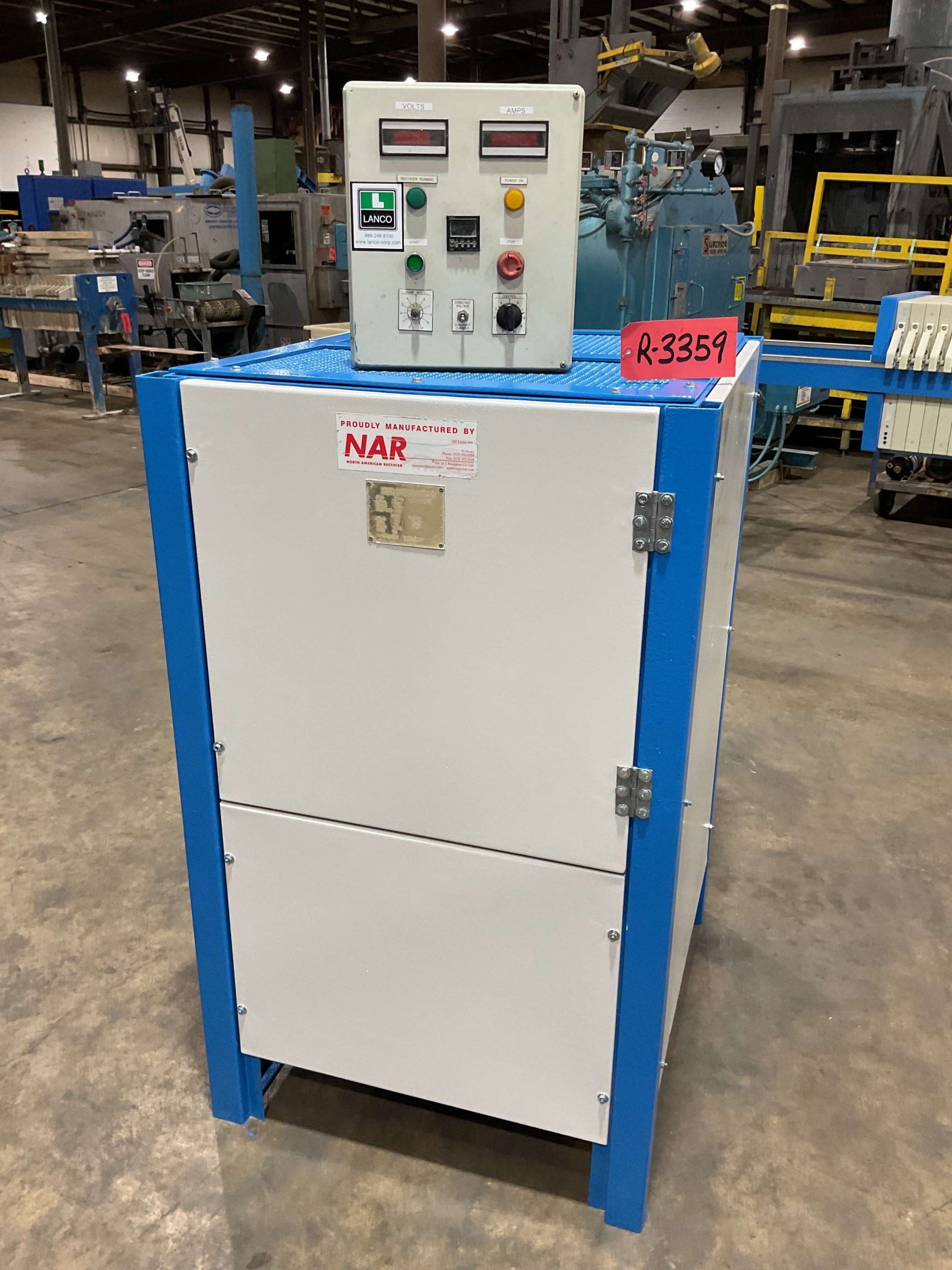 3000 Amp North American 10 Volt Rectifier R3359 - Lanco Corporation ...