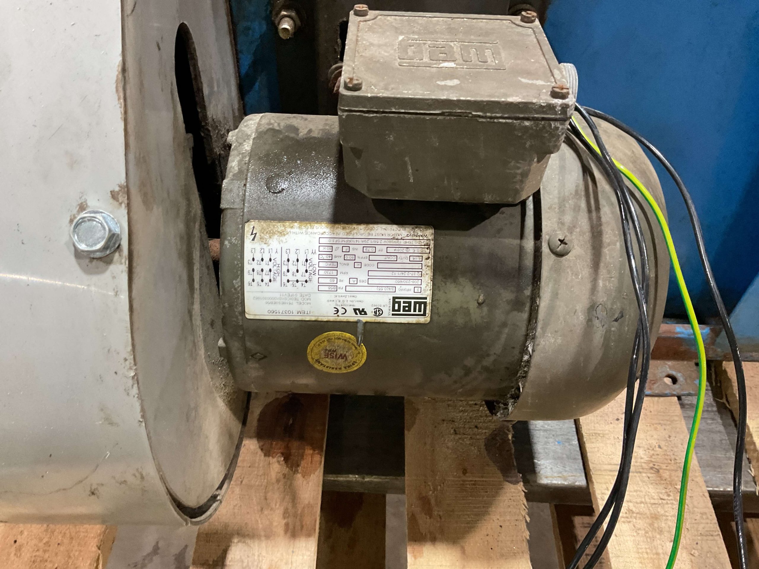 Viron .75 HP 460 Volt Air Knife Blower AK2065 - Lanco Corporation | Used Industrial Equipment