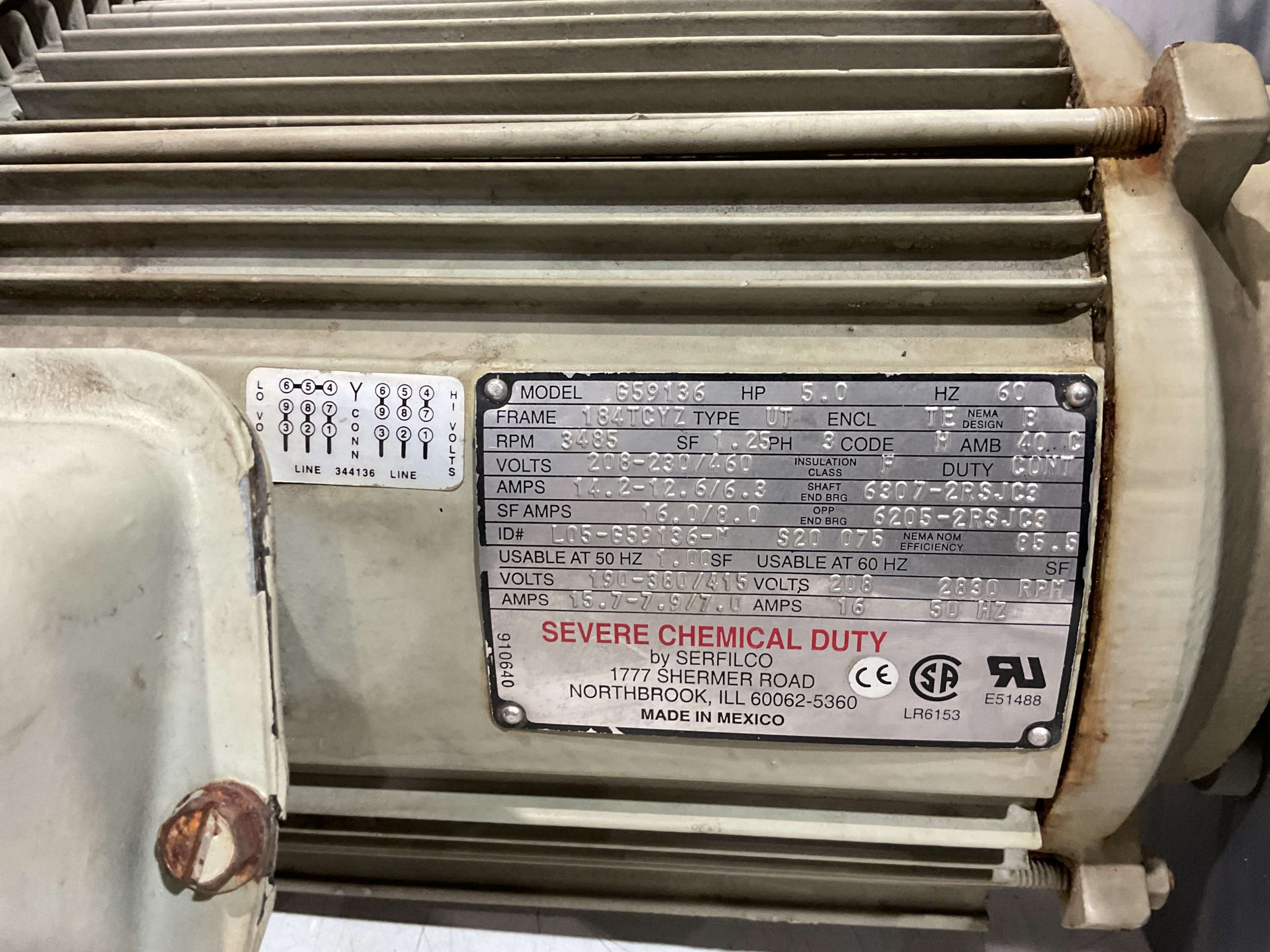 Serfilco 7.5 HP 2" Inlet 1.5" Outlet Centrifugal Pump CP2330 - Lanco ...