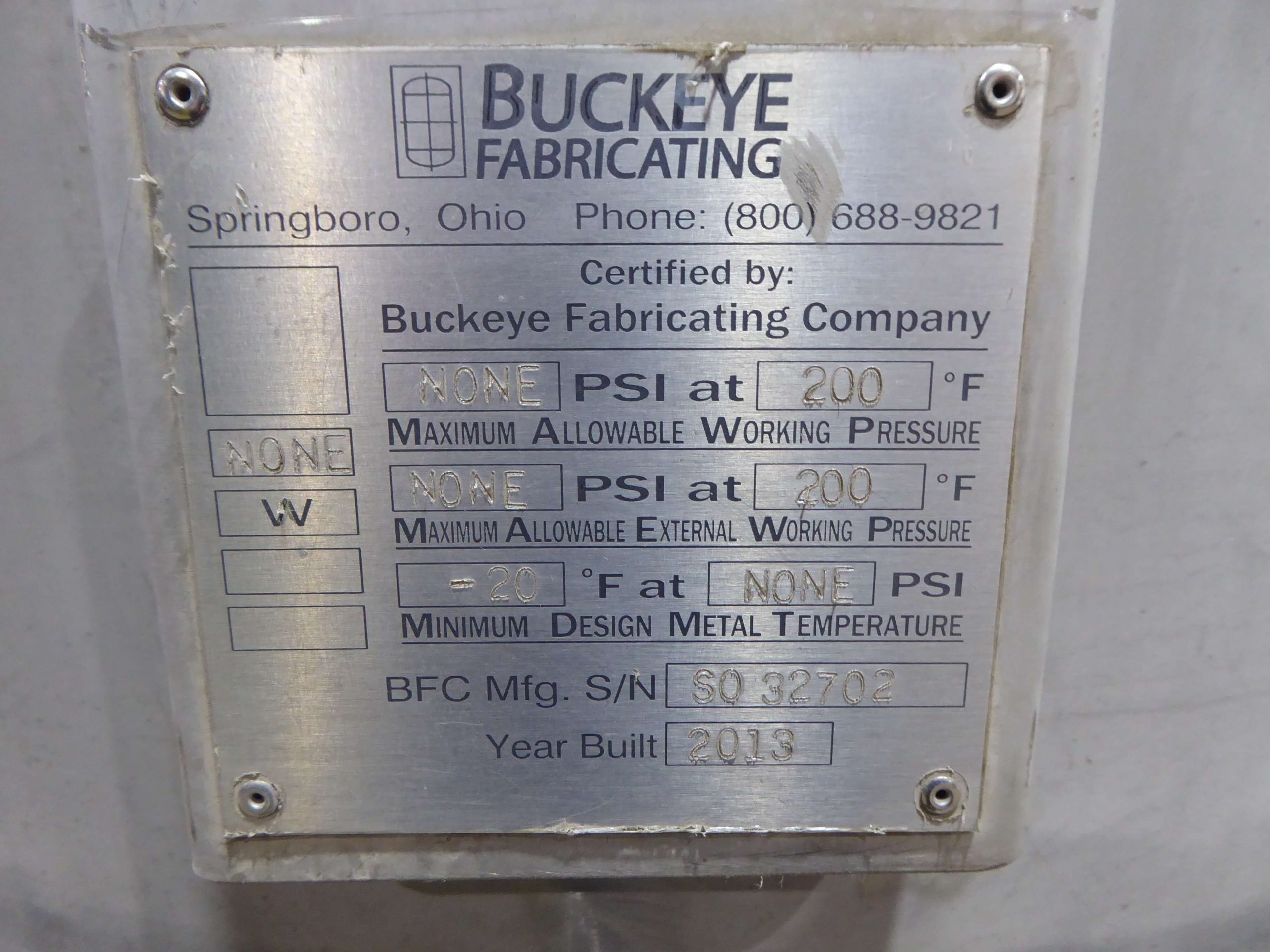 250 Gallon 304 Stainless Steel Round Tank CT2375 - Lanco Corporation ...