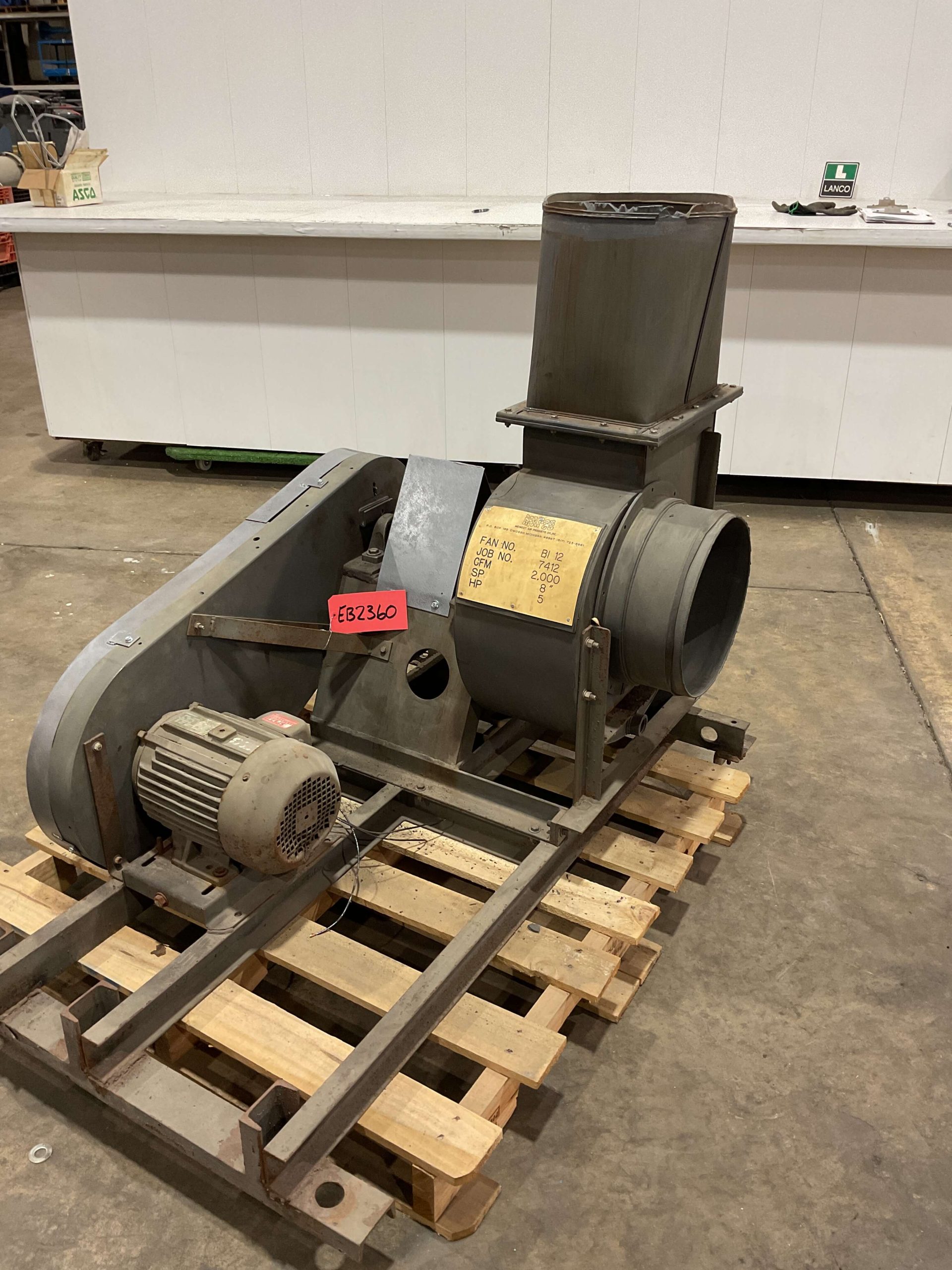 Magnetek 3 HP Steel Exhaust Blower EB2360 - Lanco Corporation | Used ...