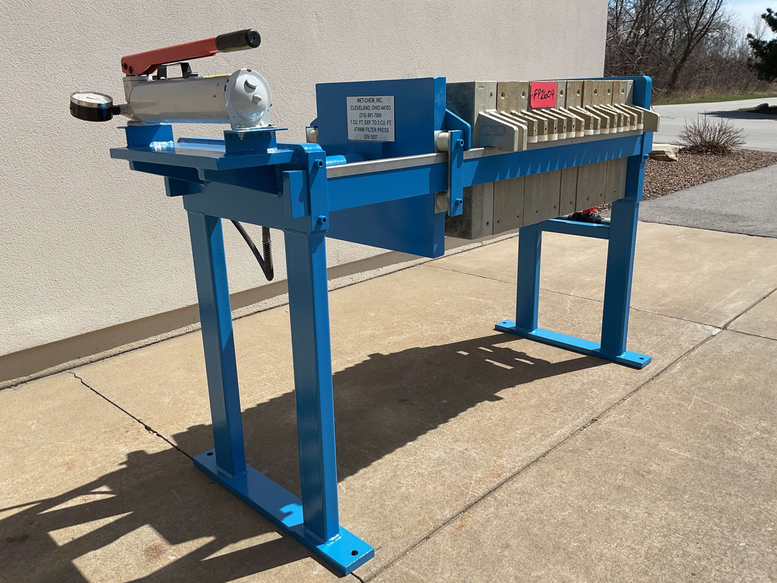 Metchem 3 Cu' Manual Filter Press FP2609