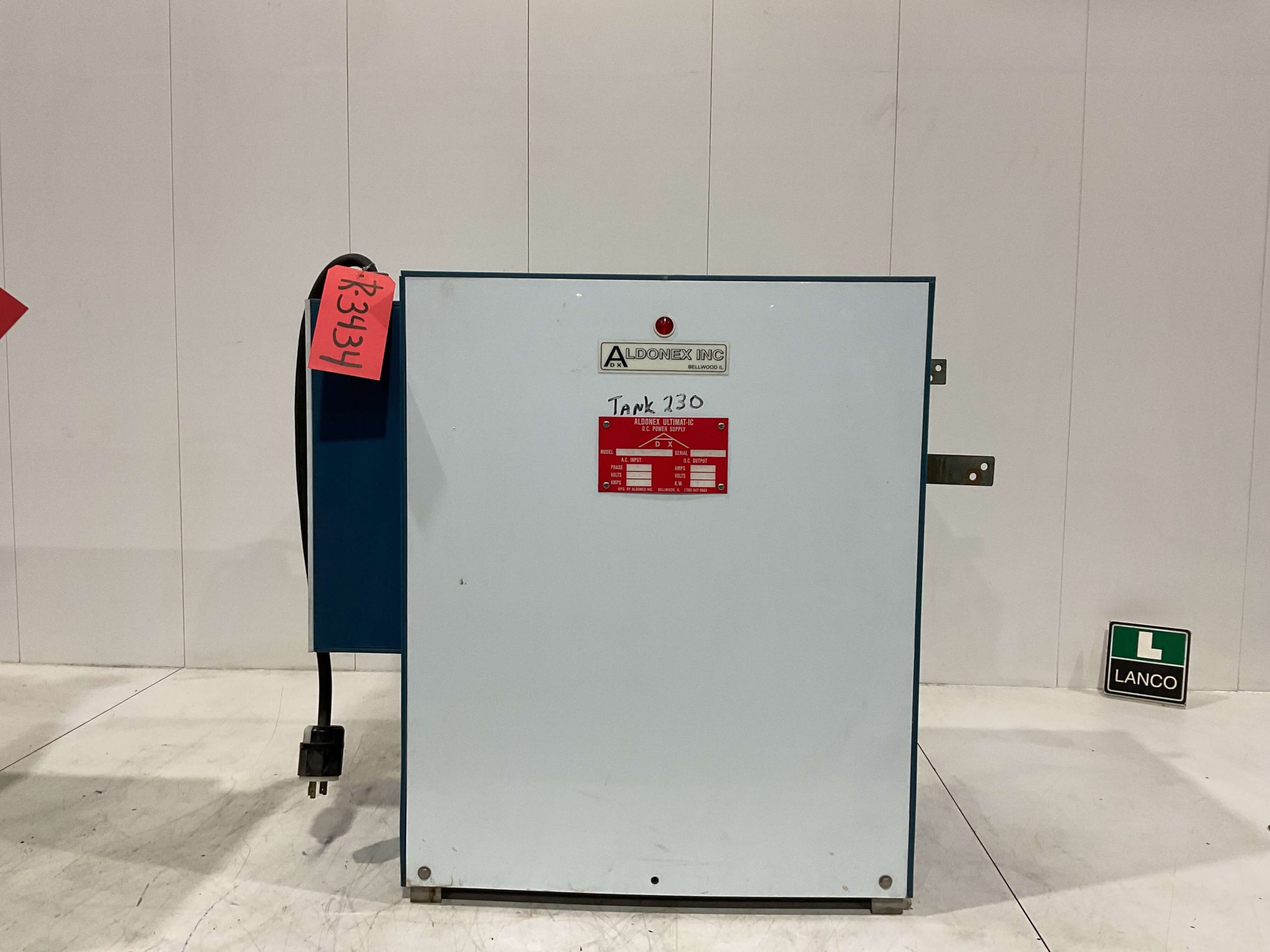 300 Amp Aldonex 0-24 Volt Rectifier R3434 - Lanco Corporation | Used ...