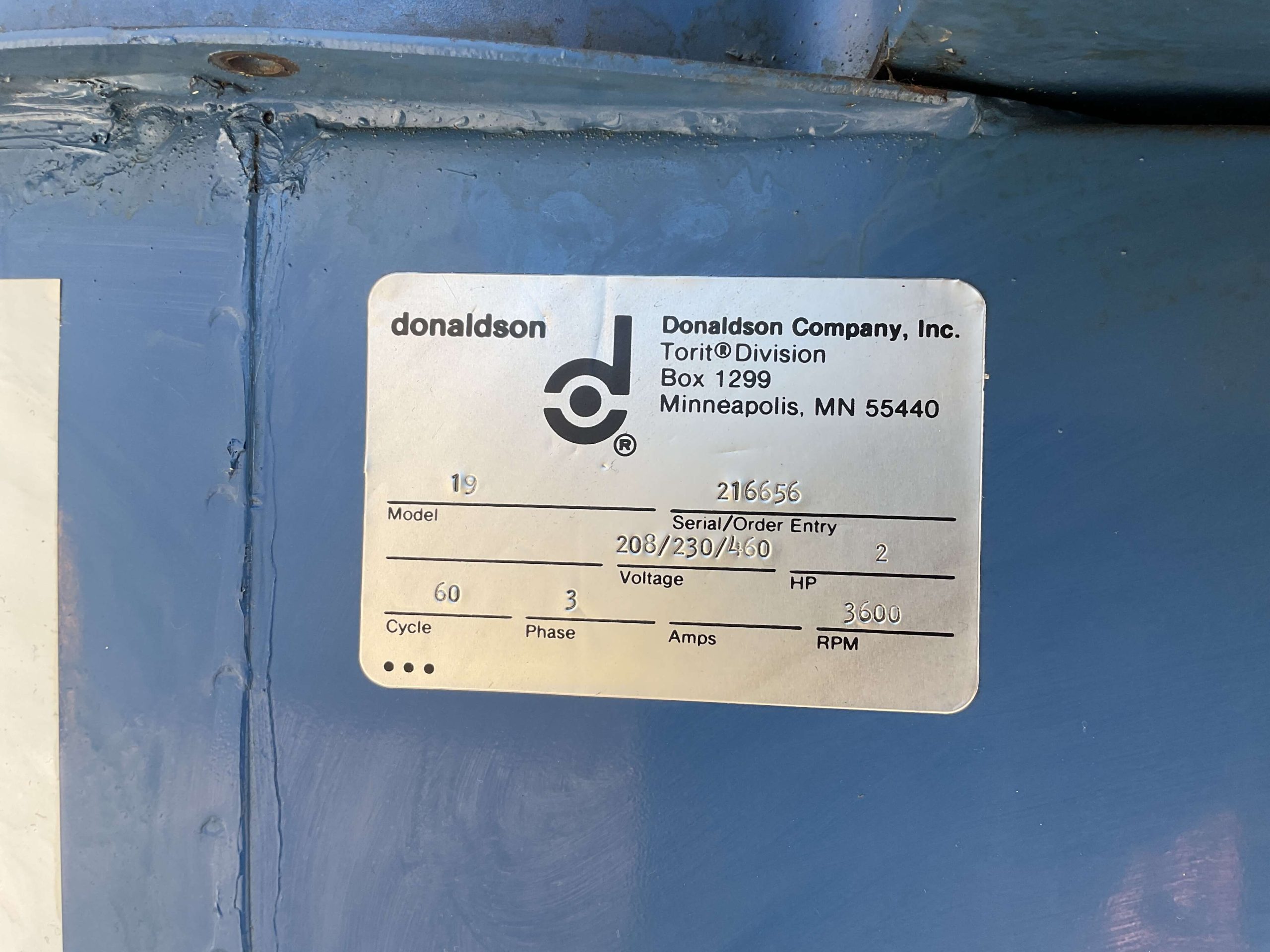 Torit 1000 CFM Model 19 Cyclone Dust Collector DC2232 - Lanco ...