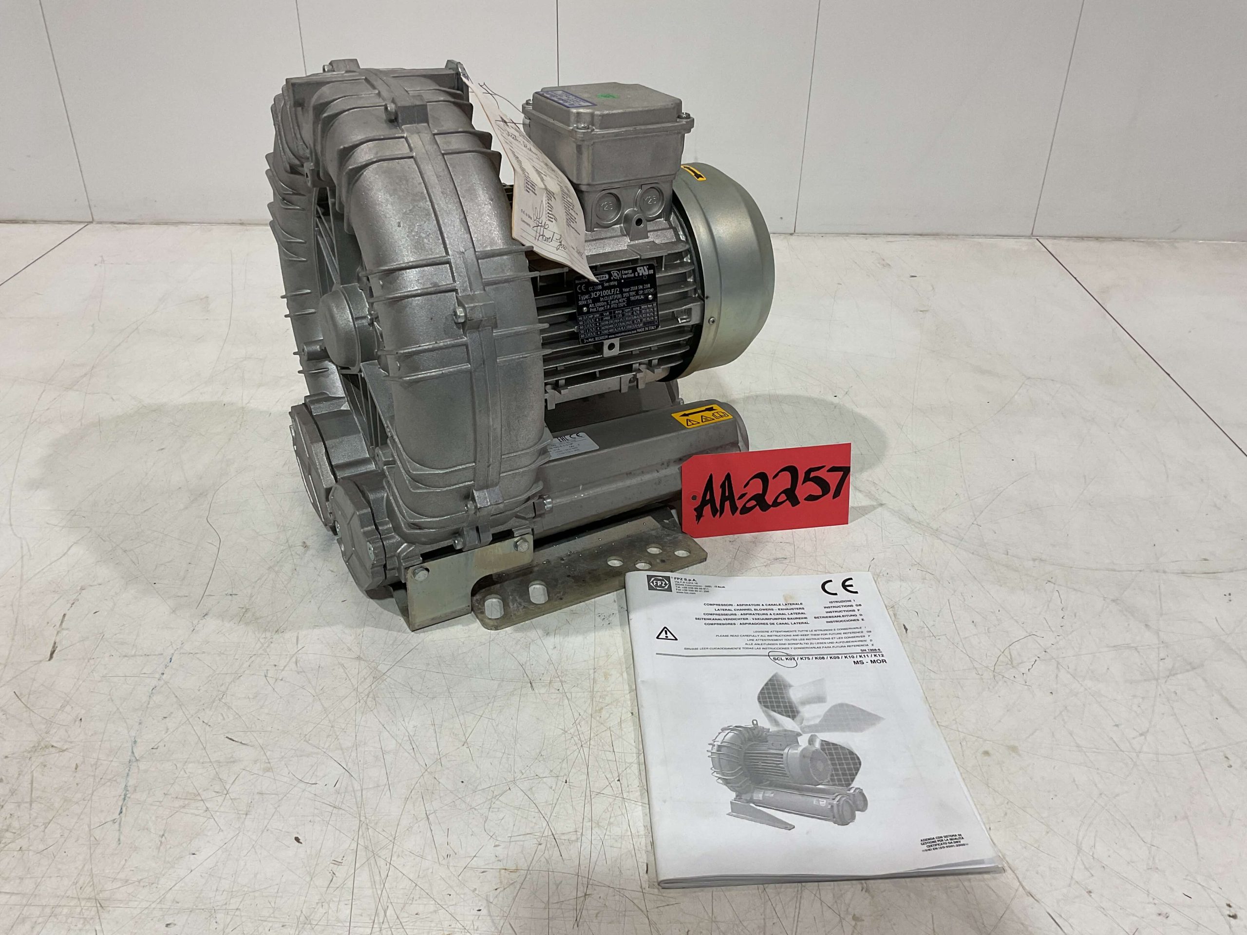 FPZ 5.5 HP Aluminum Agitation Blower AA2257 - Lanco Corporation | Used ...