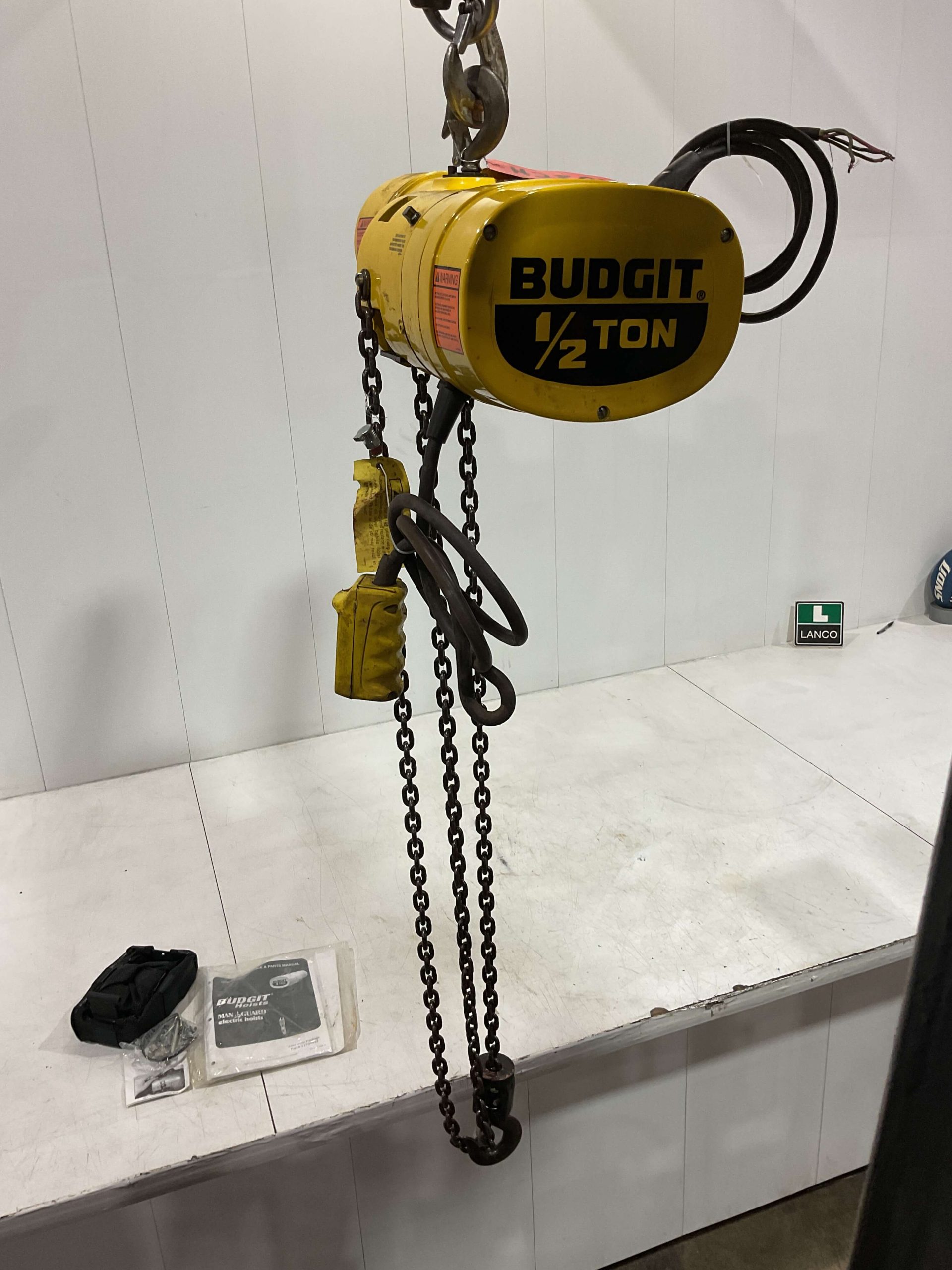 Budgit .50 Ton Chain Hoist H2383 - Lanco Corporation | Used Industrial ...