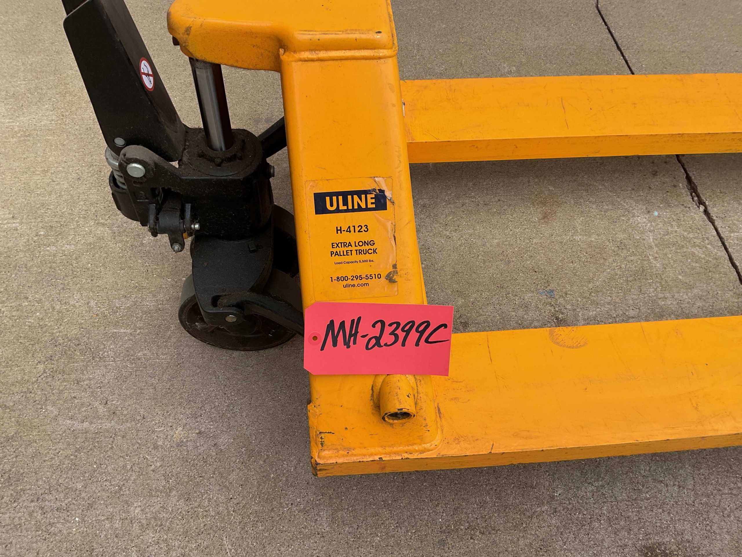 Uline 5500 lb. Capacity Extra Long Fork Pallet Jack MH2399C - Lanco ...