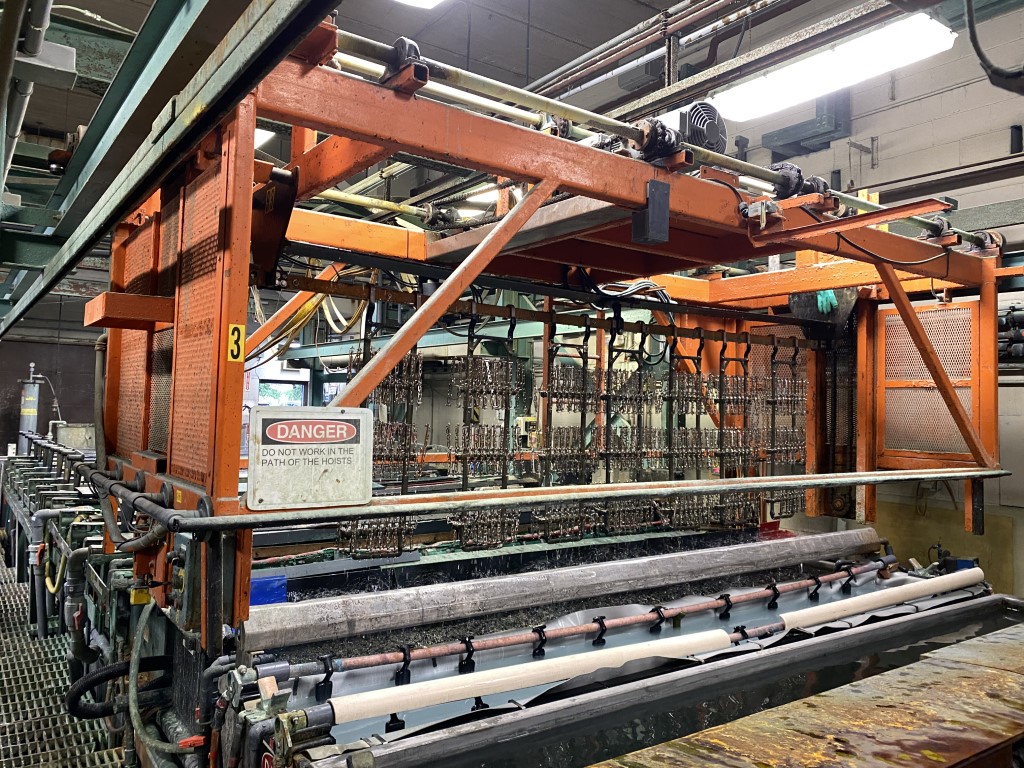 Harshaw 62 Station Automated Rack Plating Line PL2215