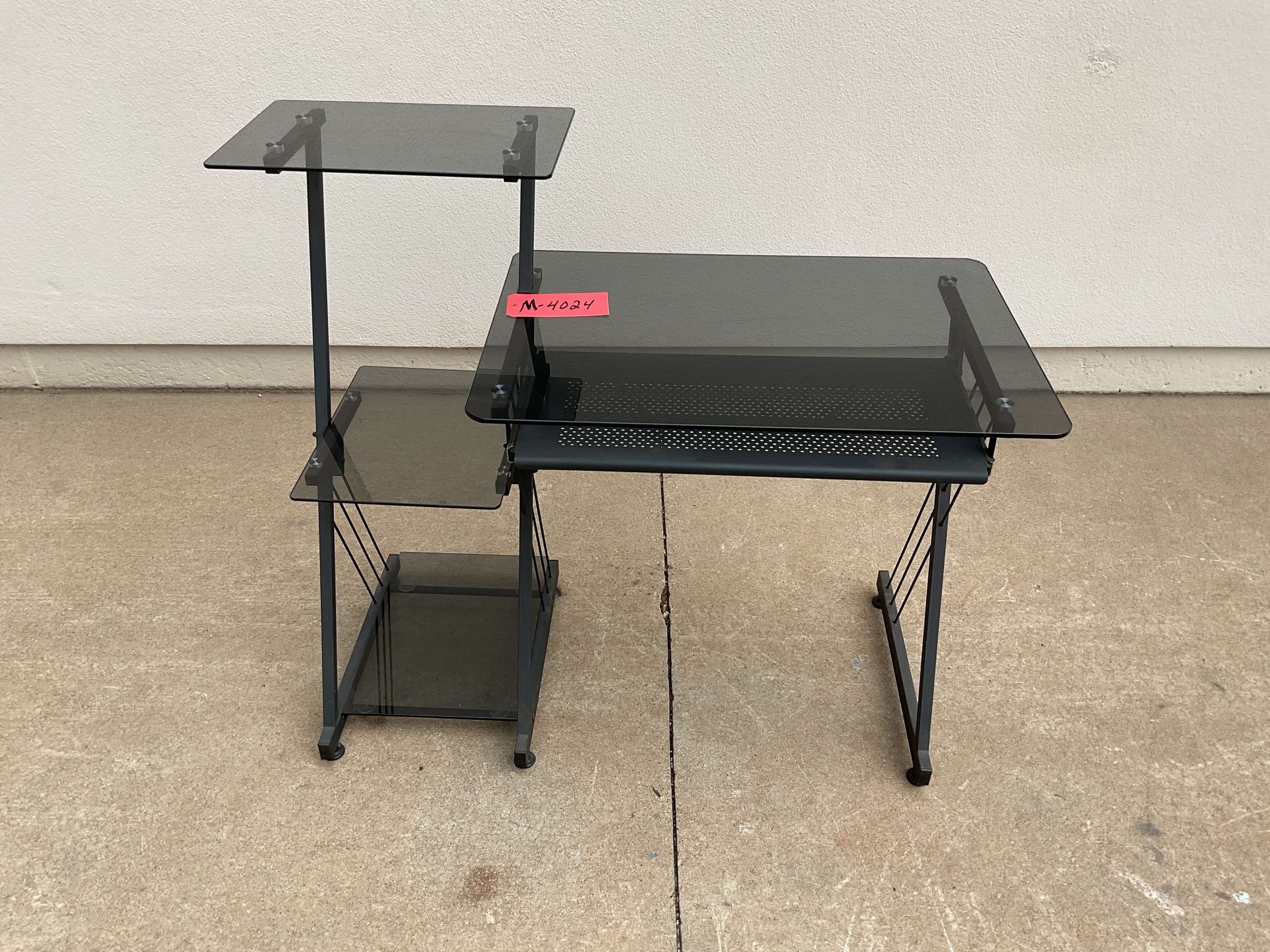 Glass Top Computer Desk M4024 - Lanco Corporation | Used Industrial Equipment