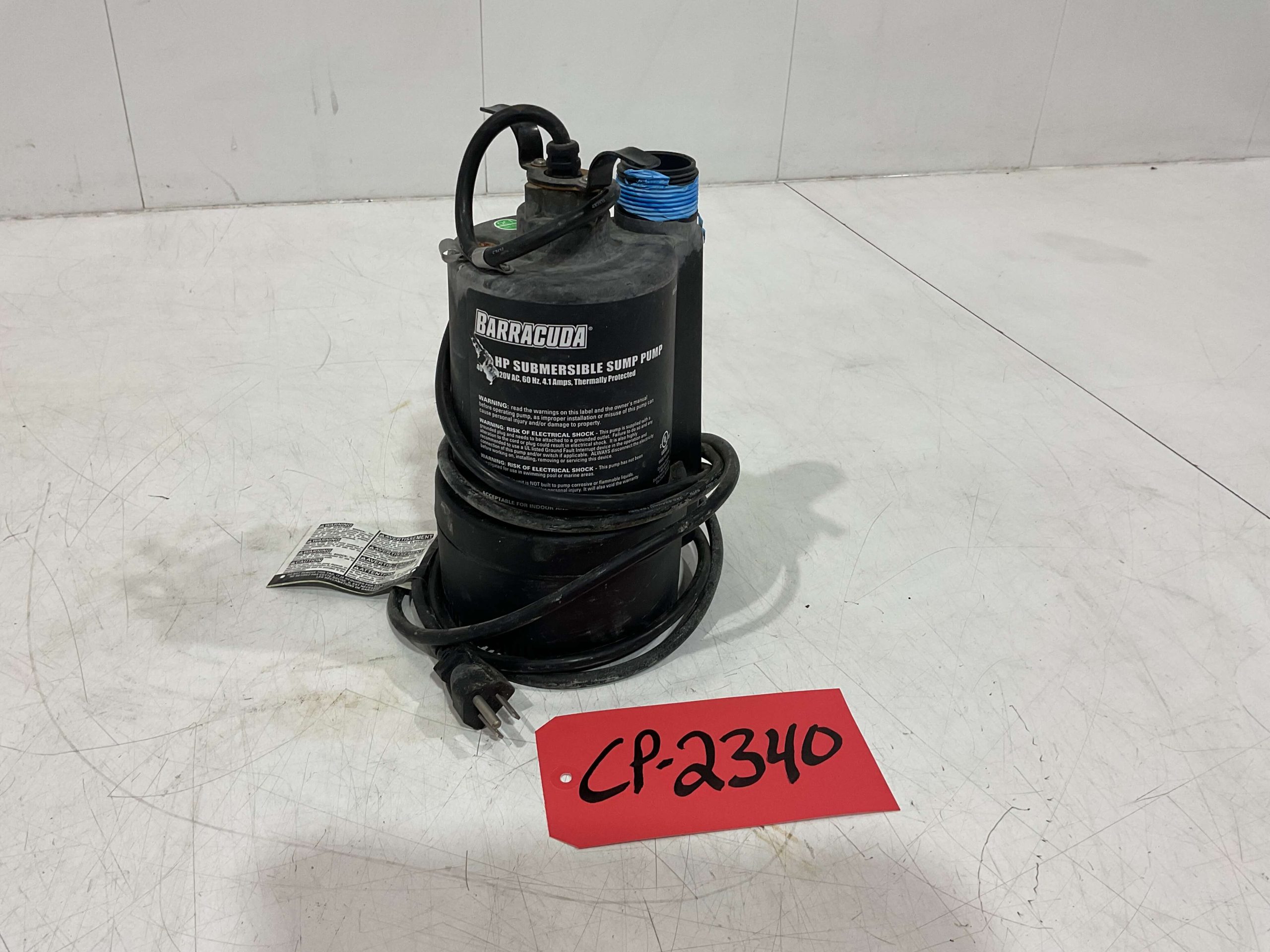 Barracuda .33 HP 1.25" Inlet 1.25" Outlet Sump Pump CP2340 - Lanco ...