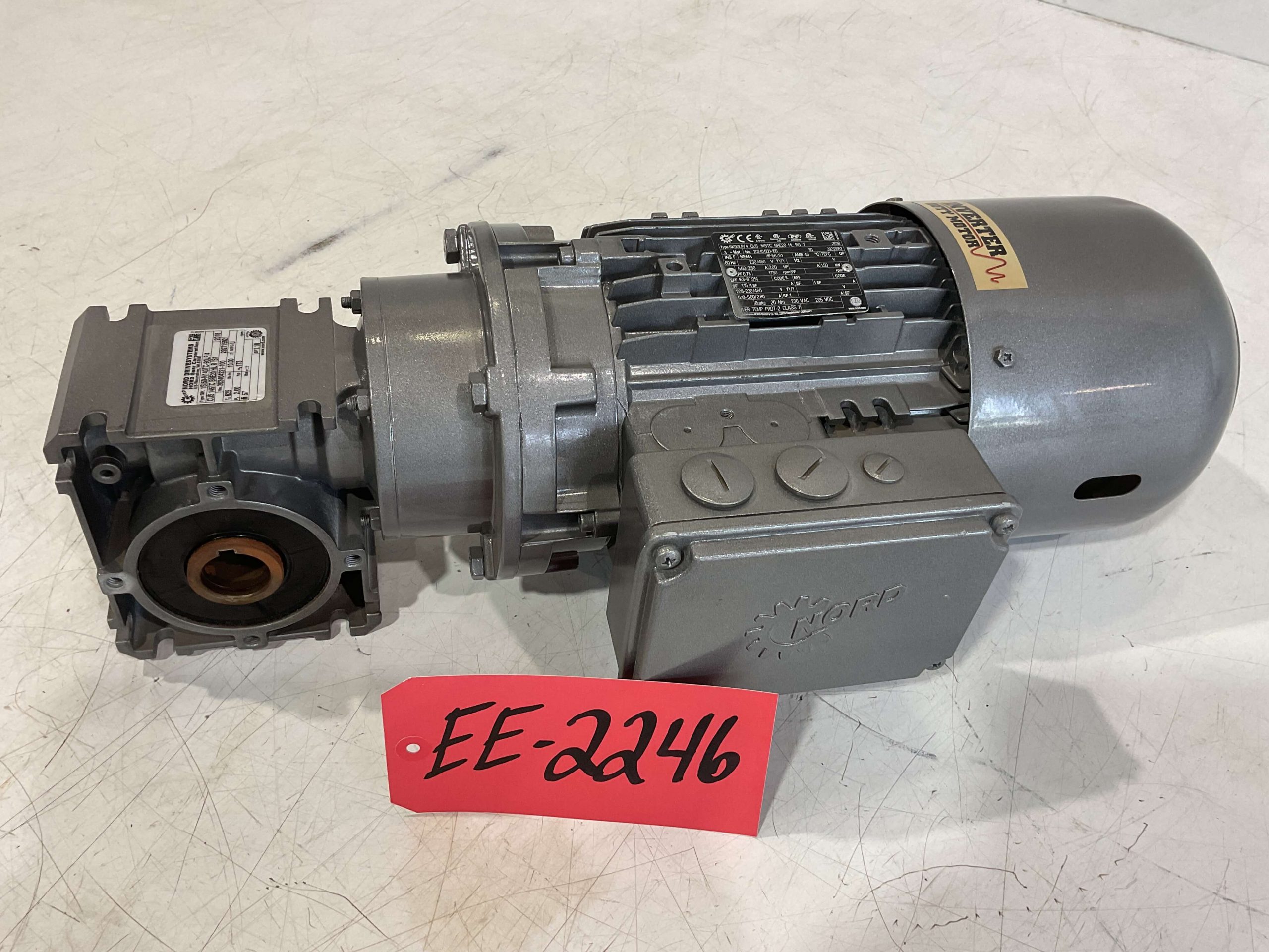 Nord Model 15150-N140TC-90LP/4 Inverter Duty Gear Motor with Brake ...