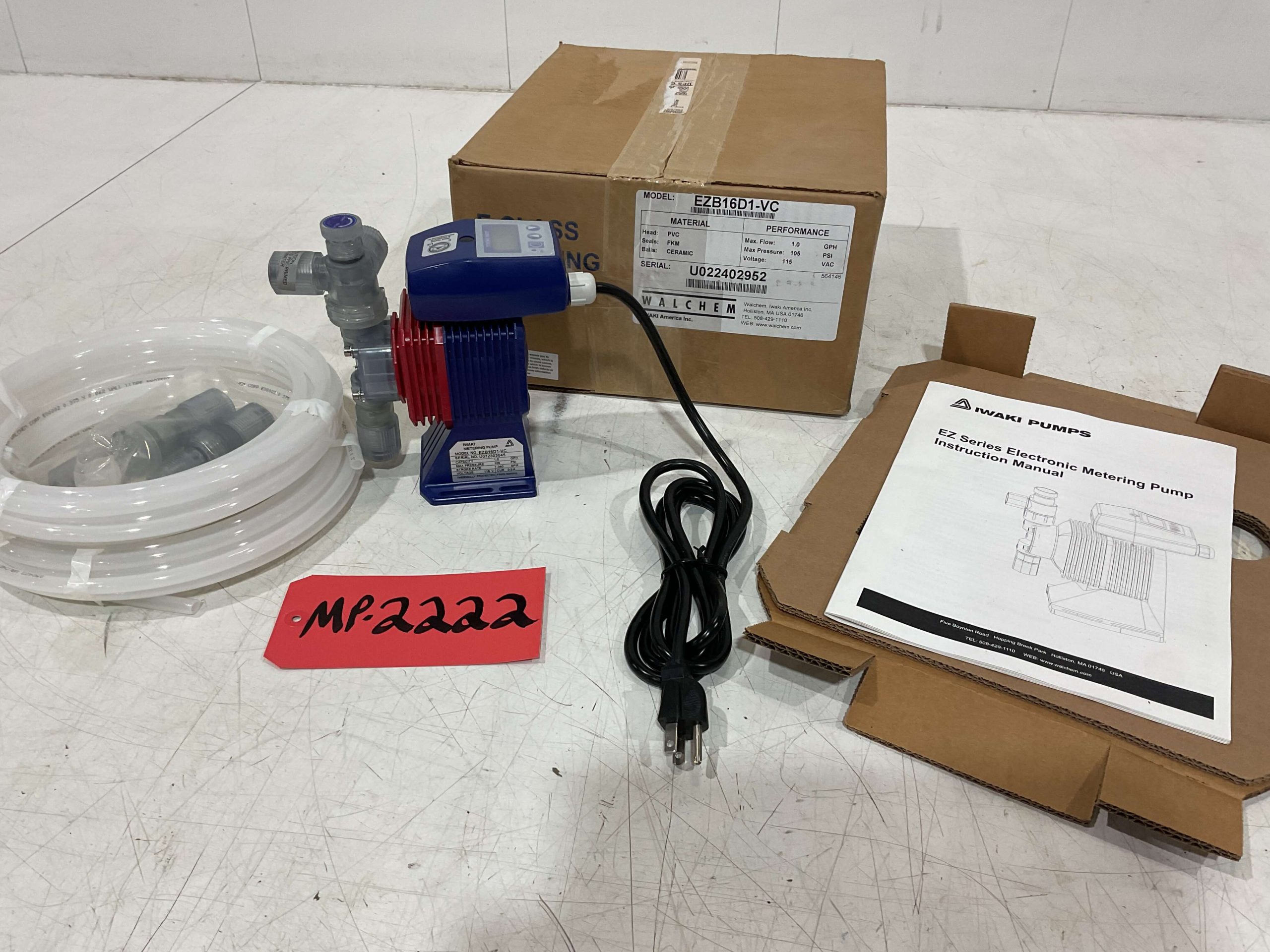 Iwaki 1 GPH Metering Pump MP2222 - Lanco Corporation | Used Industrial ...
