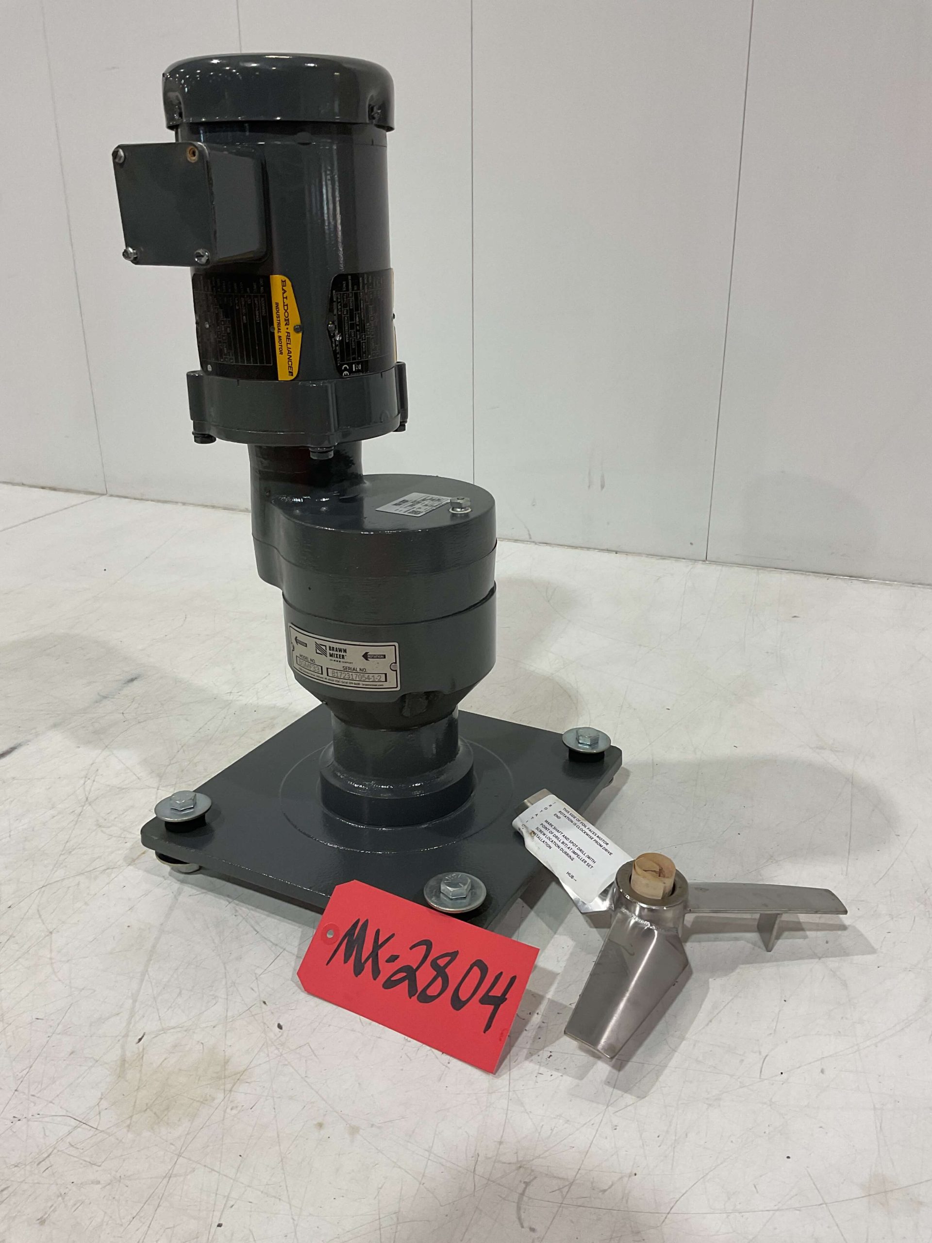 Brawn .33 HP Mixer MX2804 - Lanco Corporation | Used Industrial Equipment