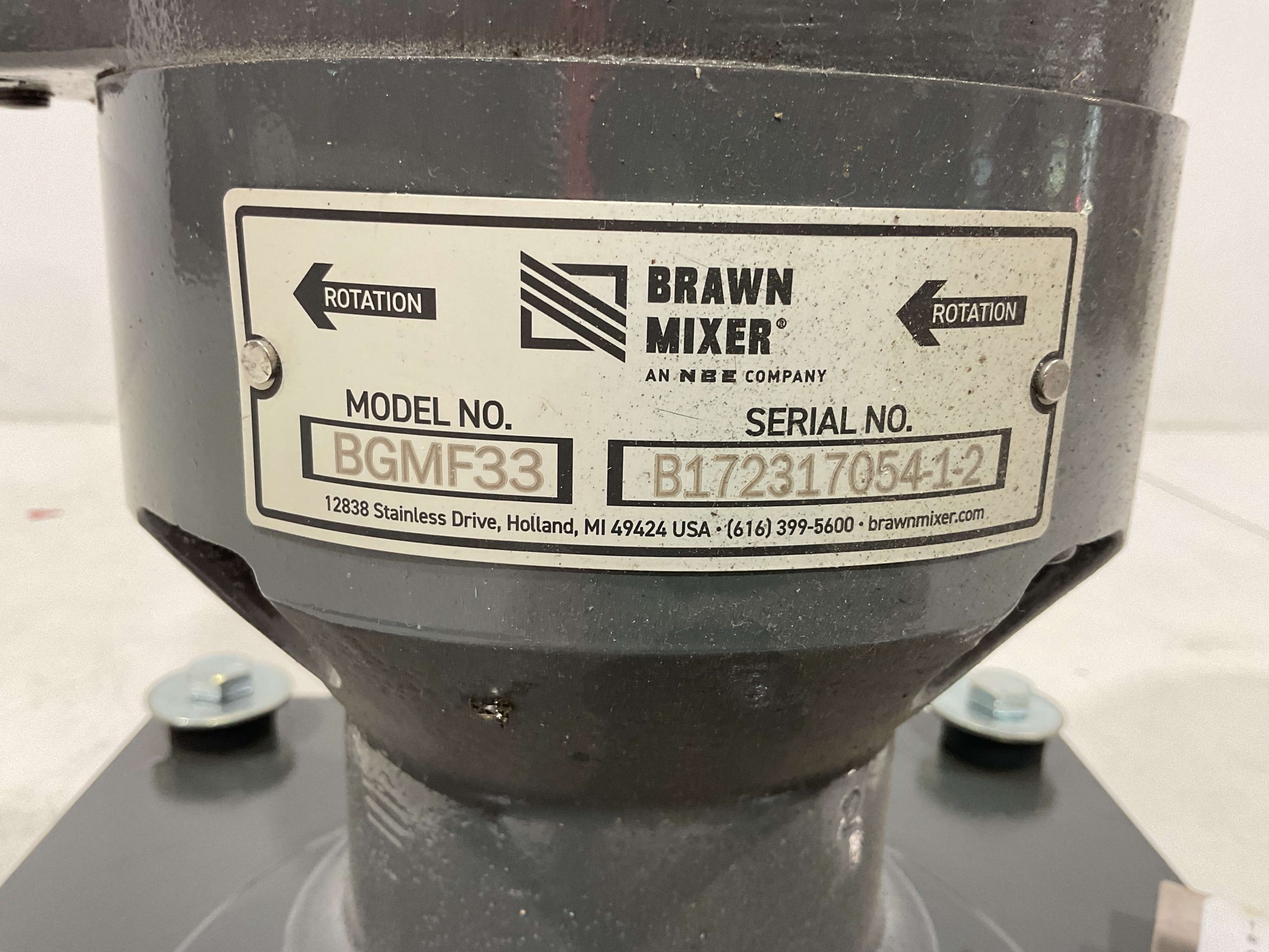 Brawn .33 HP Mixer MX2804 - Lanco Corporation | Used Industrial Equipment