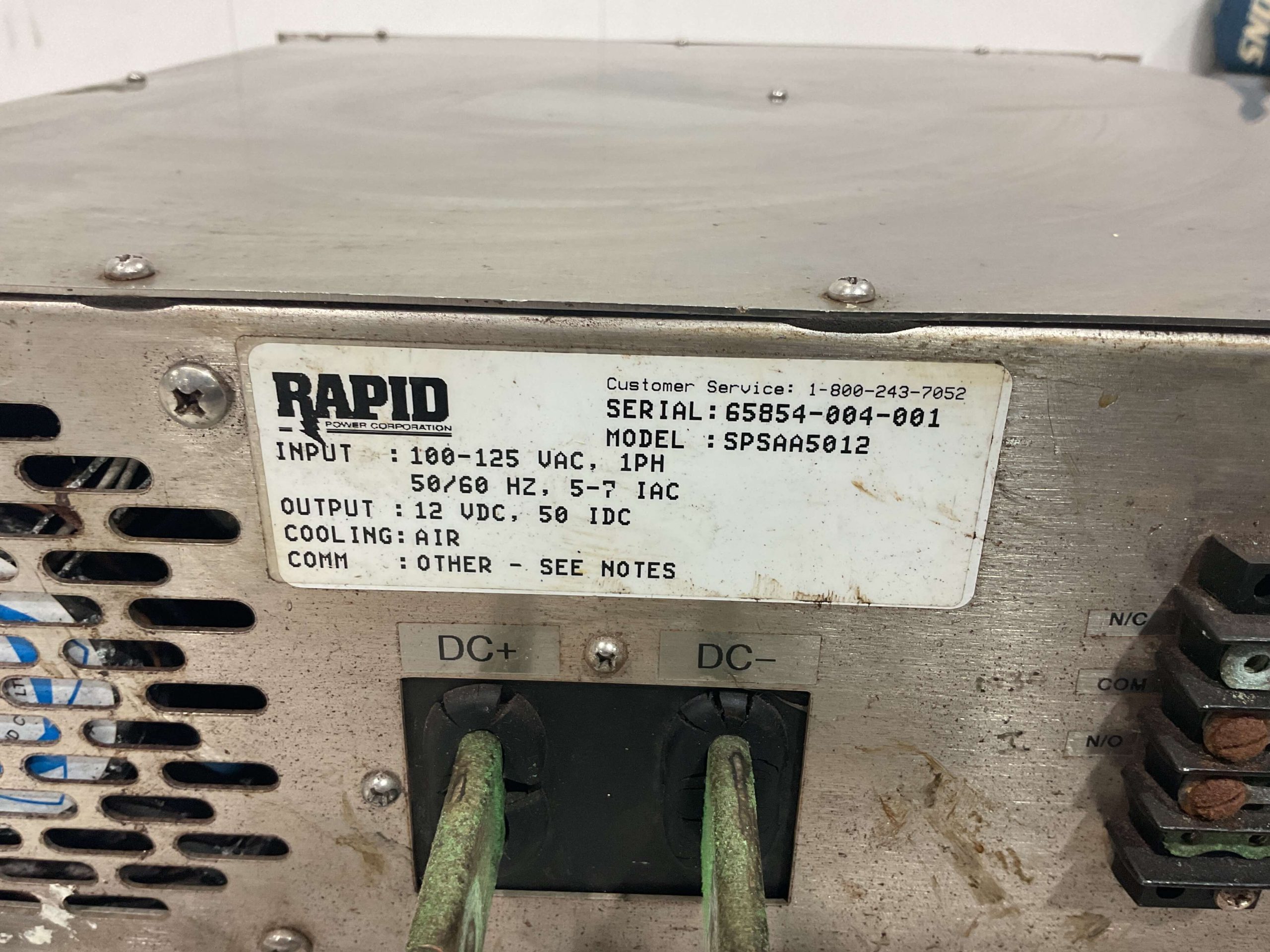 50 Amp Rapid 12 Volt Rack Mount Switch Mode Rectifier R3522 - Lanco ...