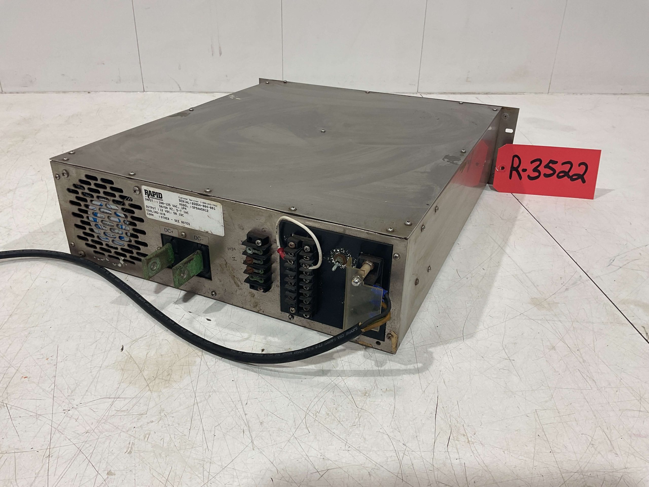 50 Amp Rapid 12 Volt Rack Mount Switch Mode Rectifier R3522 - Lanco ...