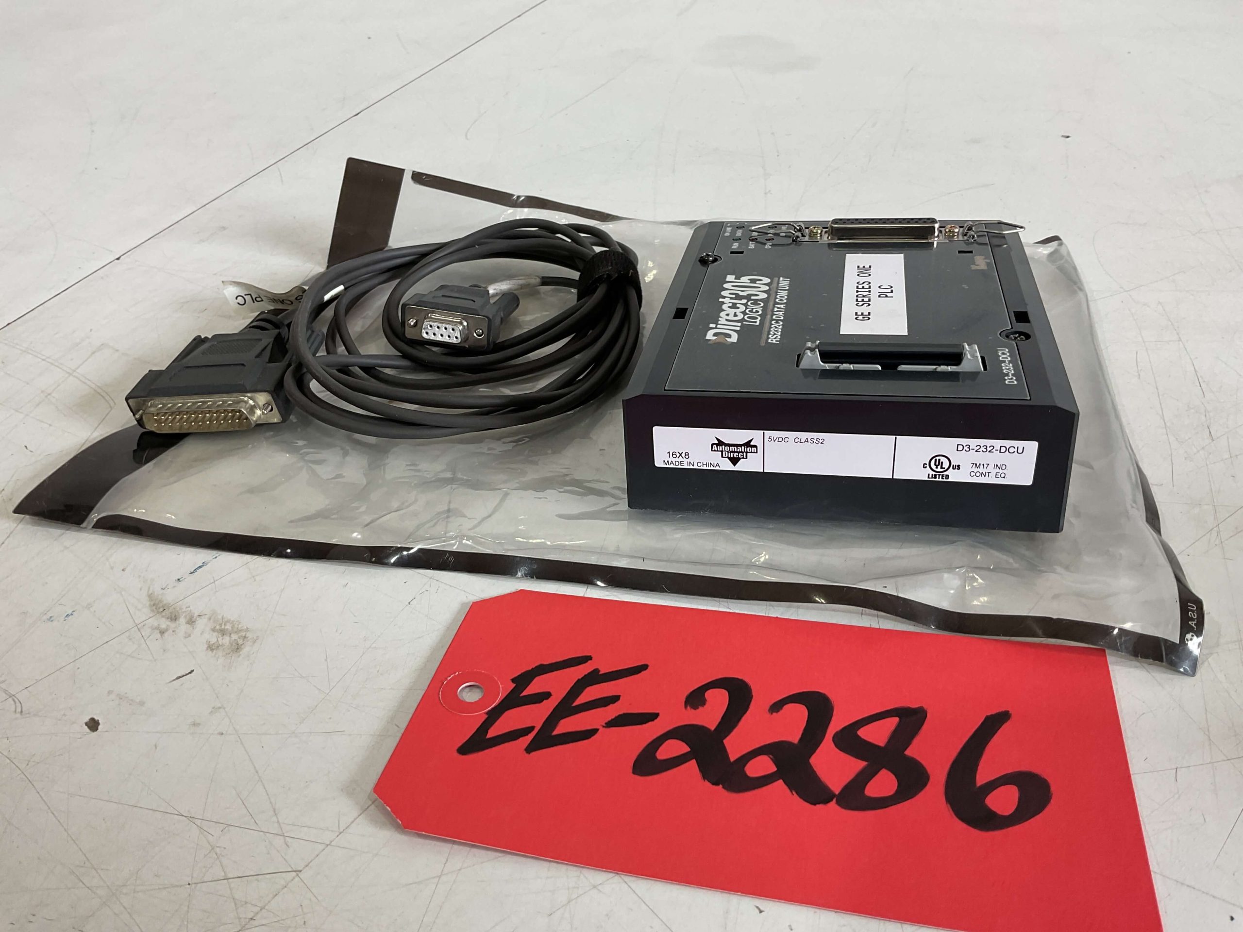 Automation Direct Logic Model D3-232-DCU Data Com Unit with Cord EE2286 ...