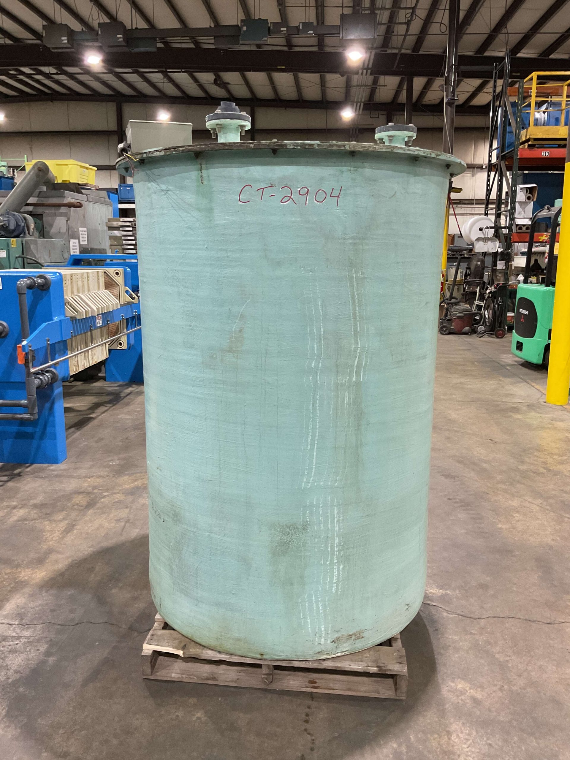 540 Gallon Fiberglass Round Tank CT2904 - Lanco Corporation | Used Industrial Equipment