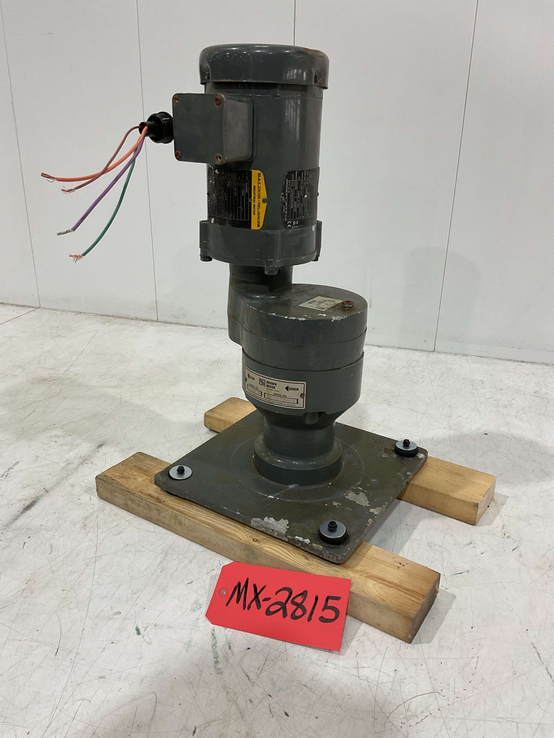Brawn .33 HP Mixer MX2815 - Lanco Corporation | Used Industrial Equipment